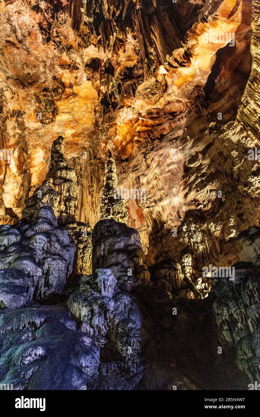 Inside the Samograd cave in the Pećinski park Grabovača cave complex ...