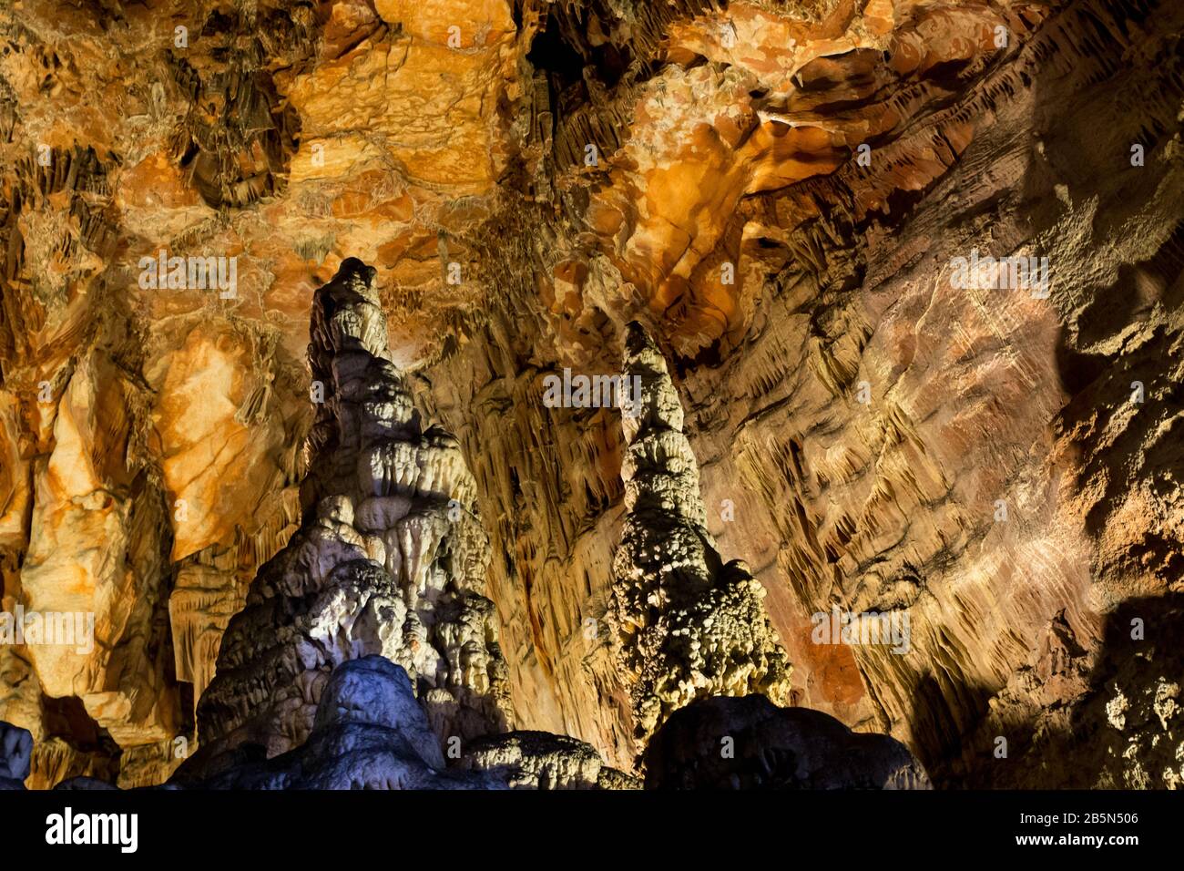 Inside the Samograd cave in the Pećinski park Grabovača cave complex ...