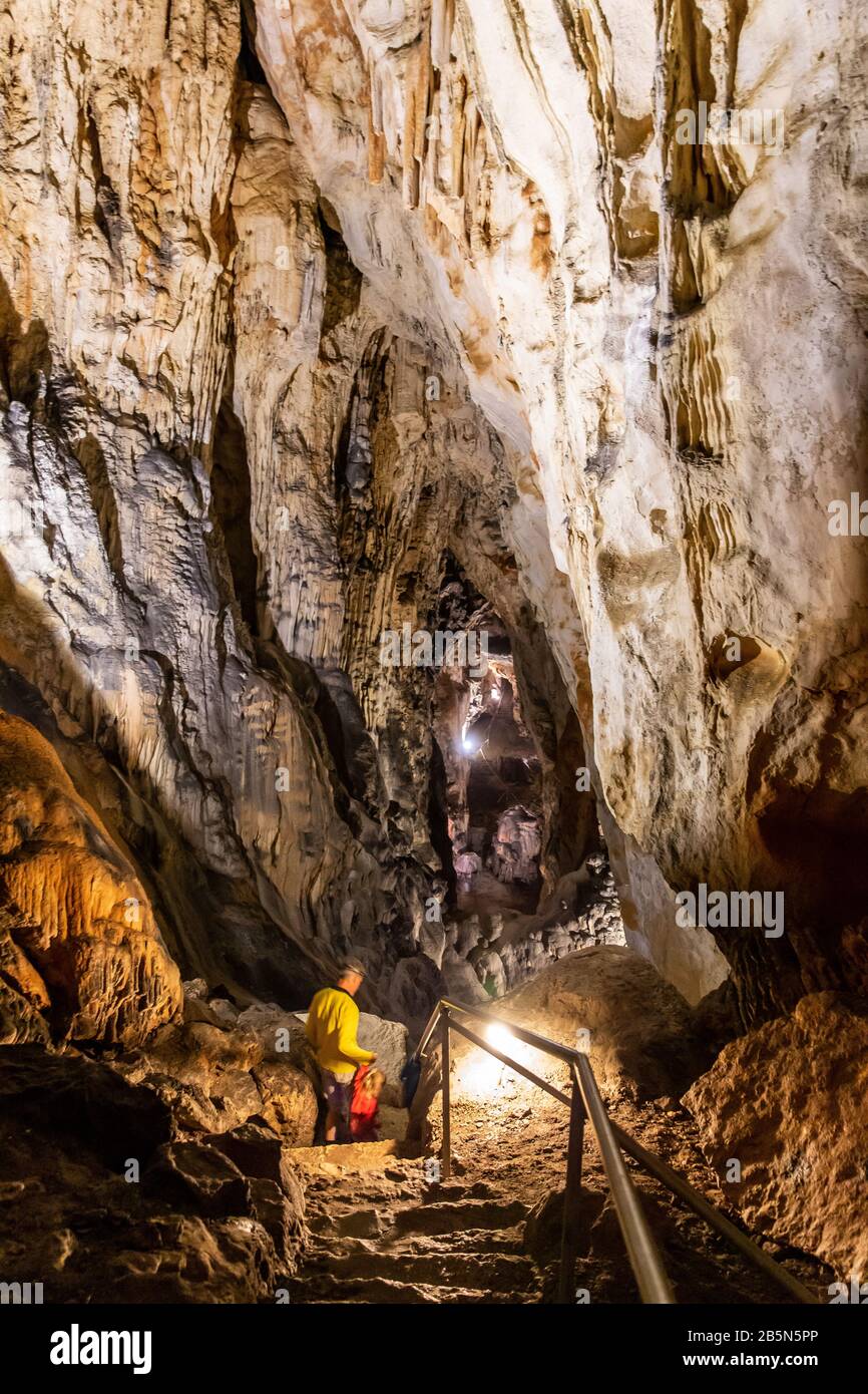 Inside the Samograd cave in the Pećinski park Grabovača cave complex ...