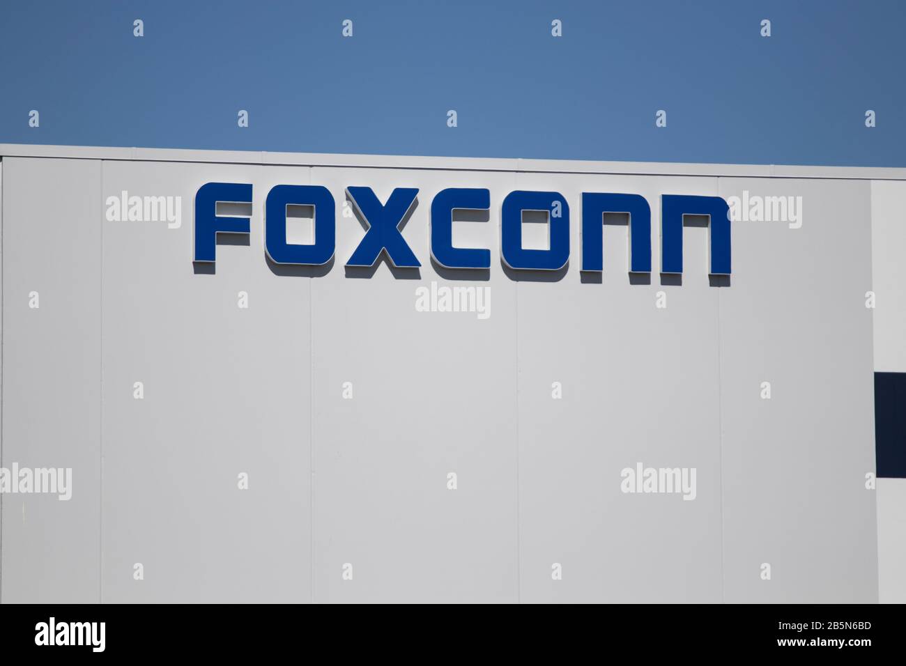 Plainfield - Circa March 2020: Foxconn manufacturing plant. Foxconn ...