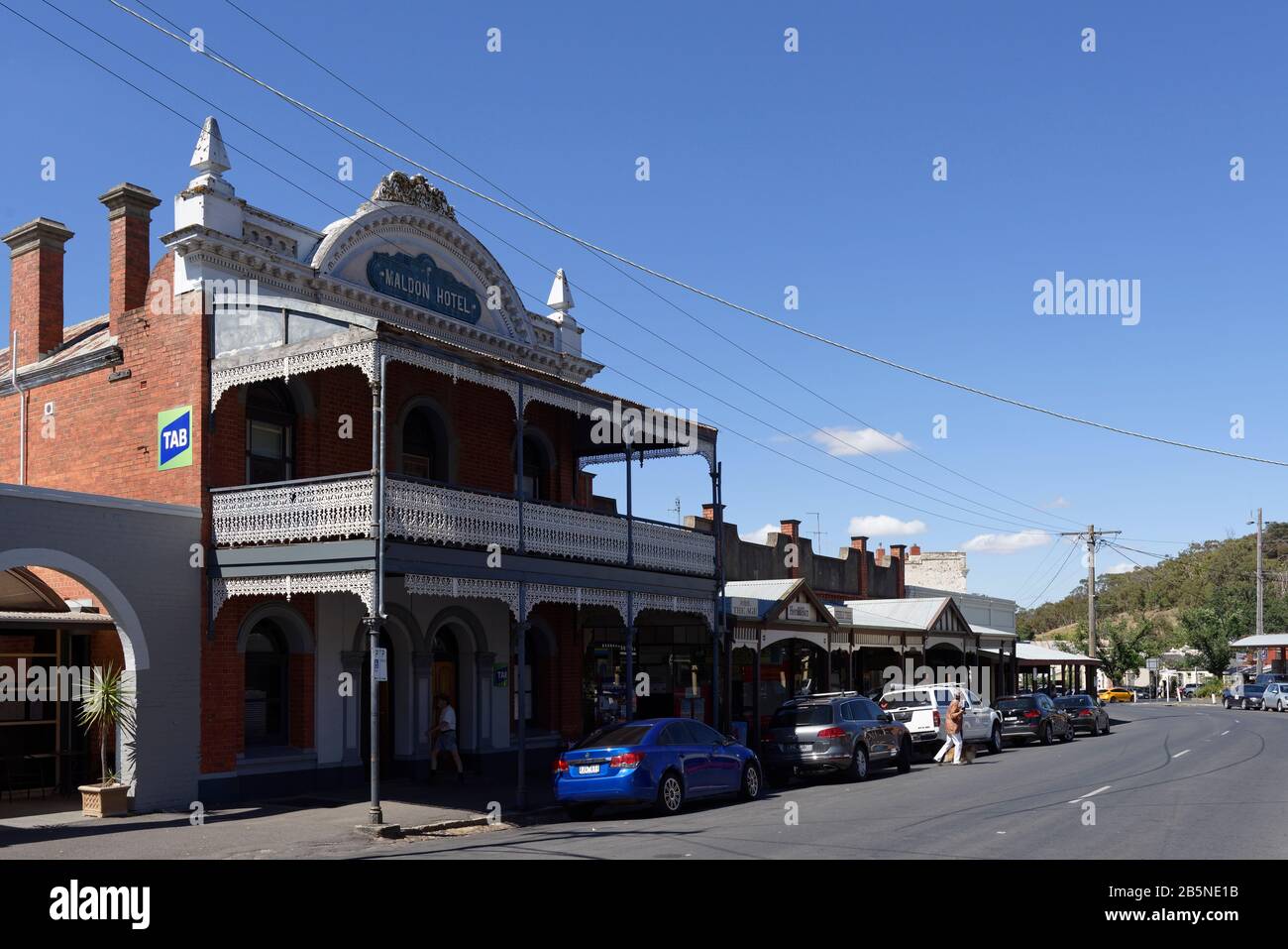 The Maldon Hotel, built in 1909 on the foundations of an earlier ...