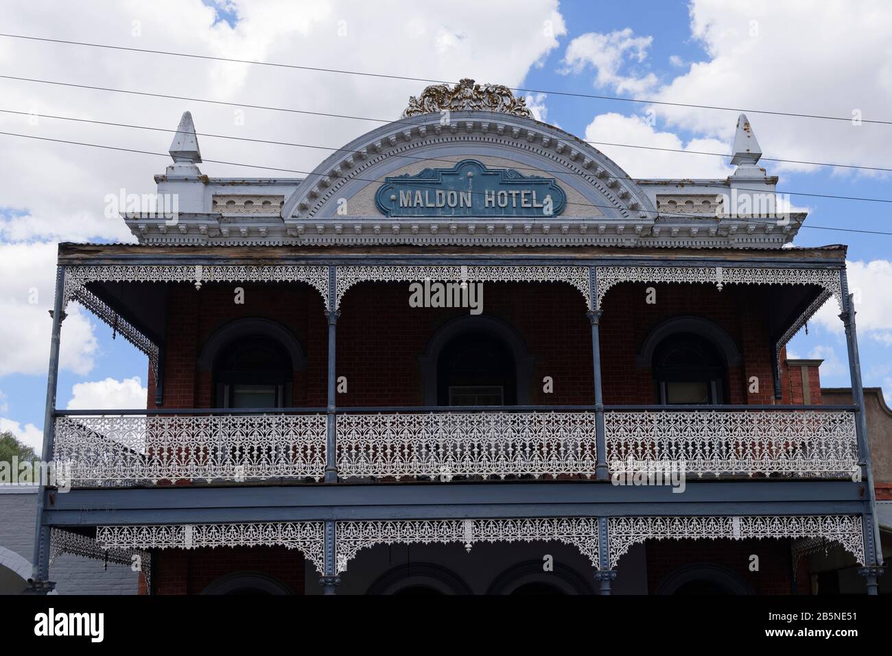 The Maldon Hotel, built in 1909 on the foundations of an earlier ...