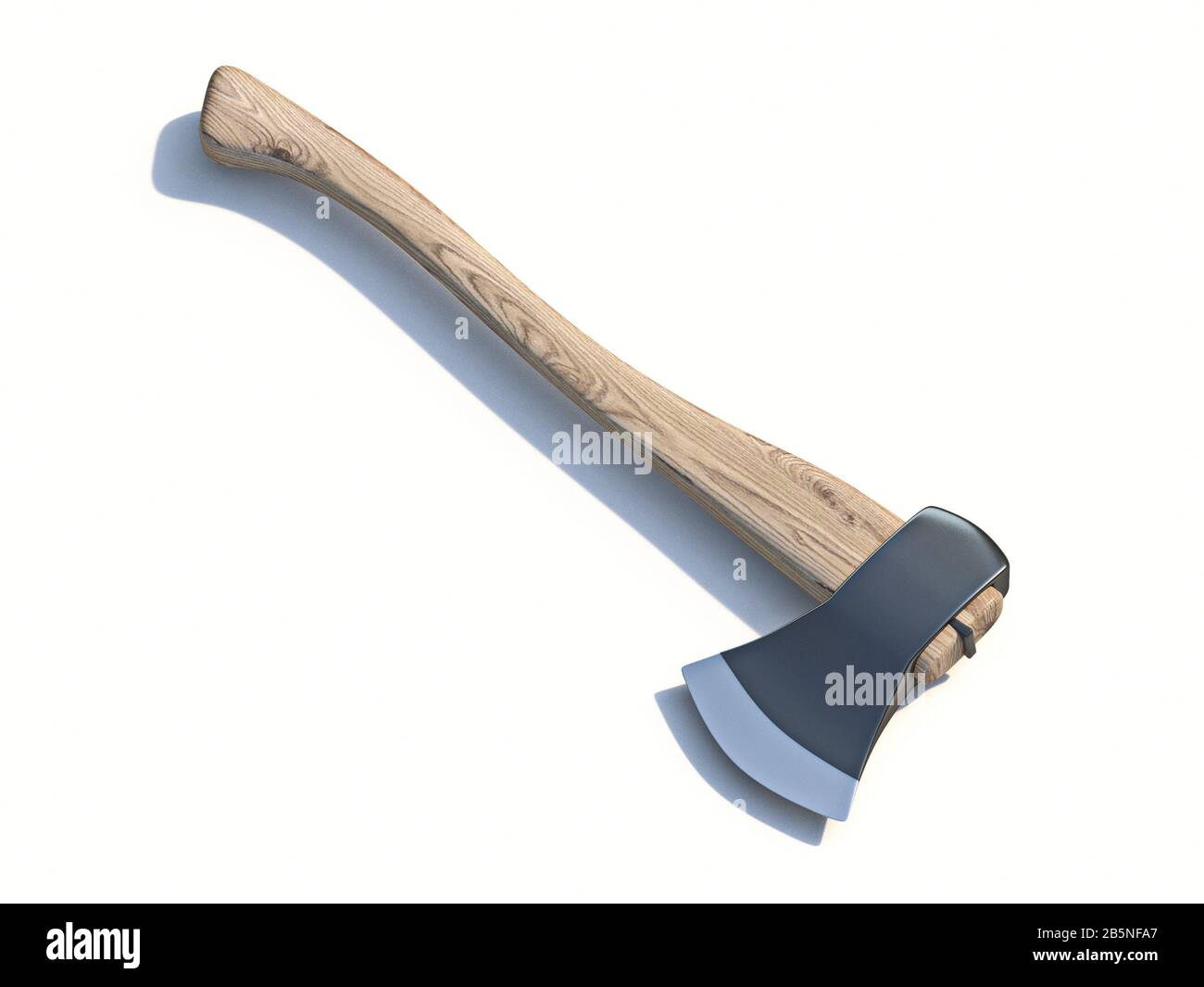 Axe 3D render illustration isolated on white background Stock Photo - Alamy