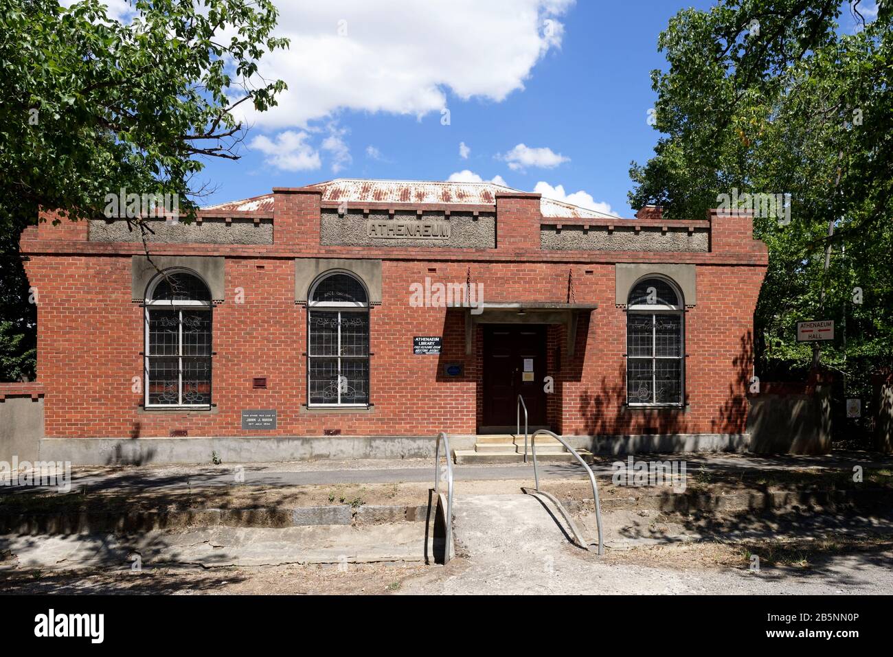 Athenaeum Library, built in 1934 replacing a 1864-65 wooden building ...