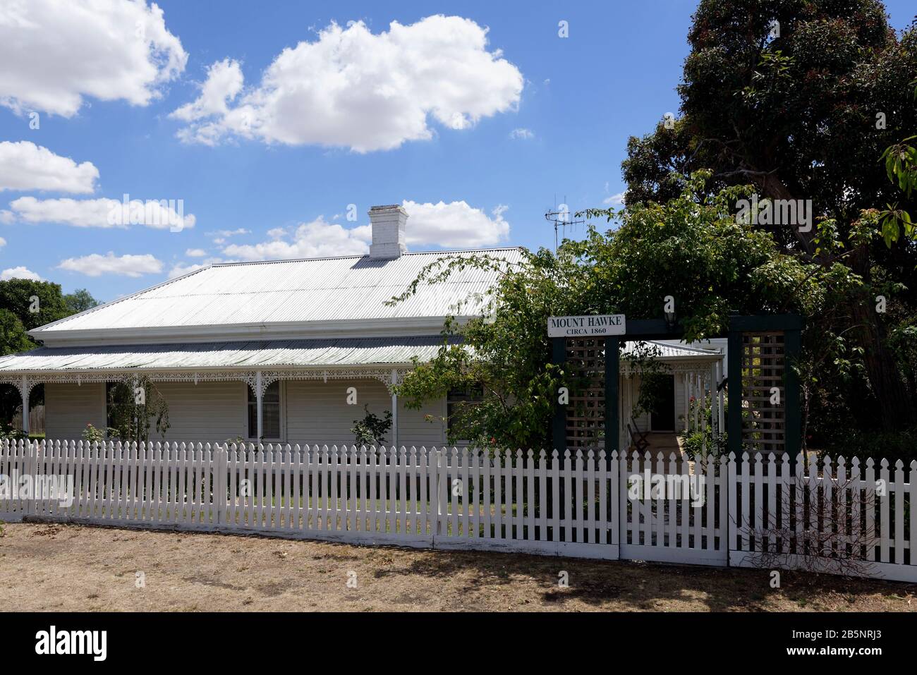 Maldon, Victoria, Australia. Mount Hawke house, dating from the 1860’s ...