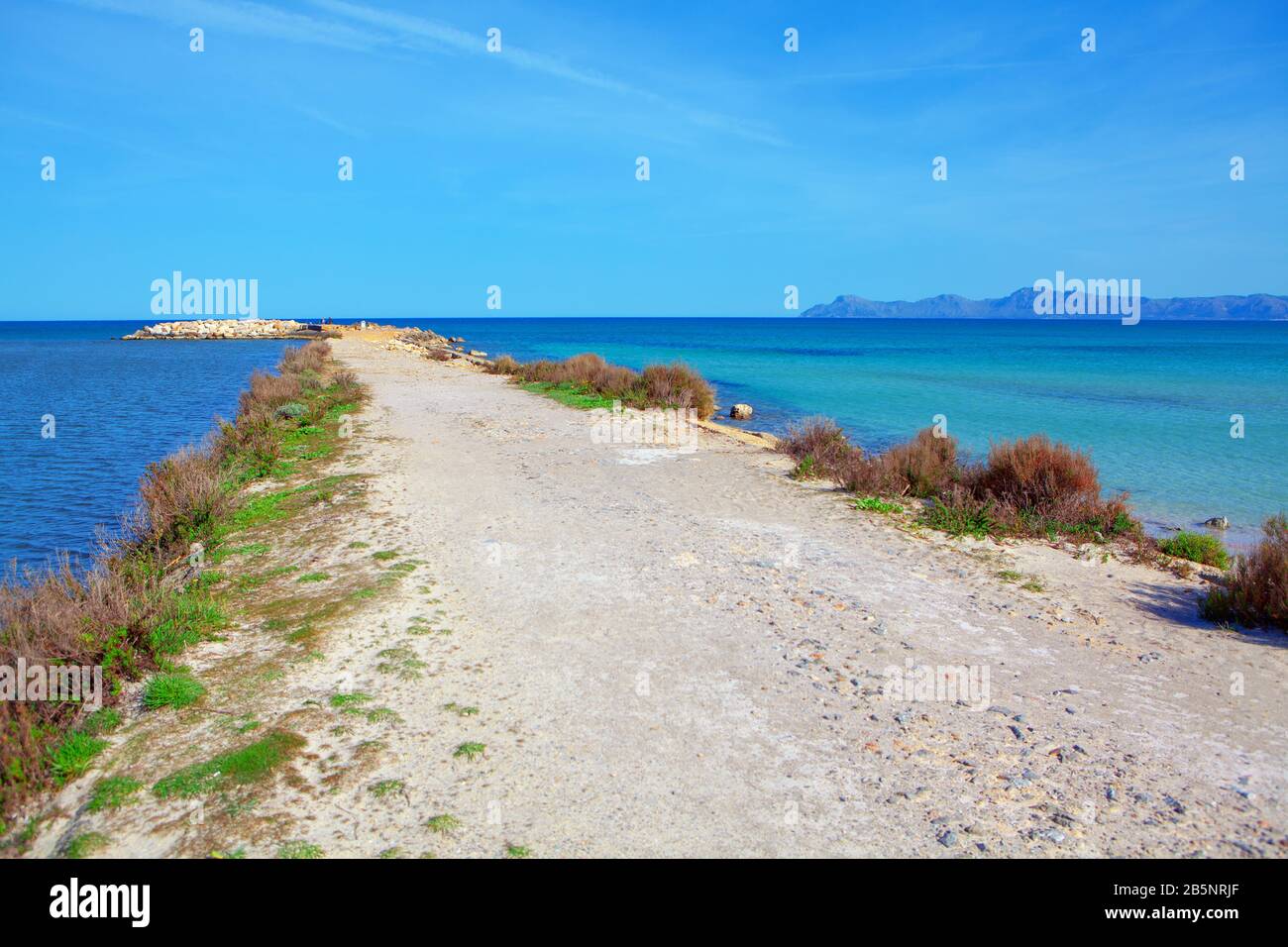 coastal path between sea water Stock Photo - Alamy