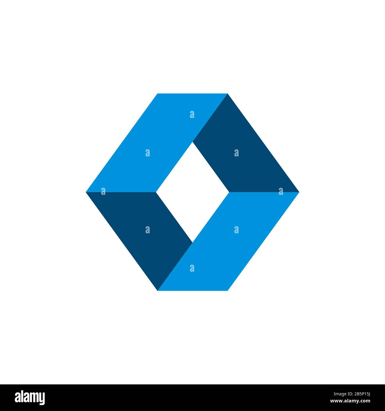 Square Blue Diamond Shape Logo Template Illustration Design. Vector EPS ...