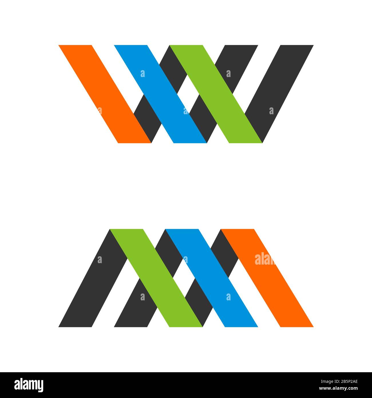 W and M Letter Logo Template Illustration Design. Vector EPS 10 Stock ...