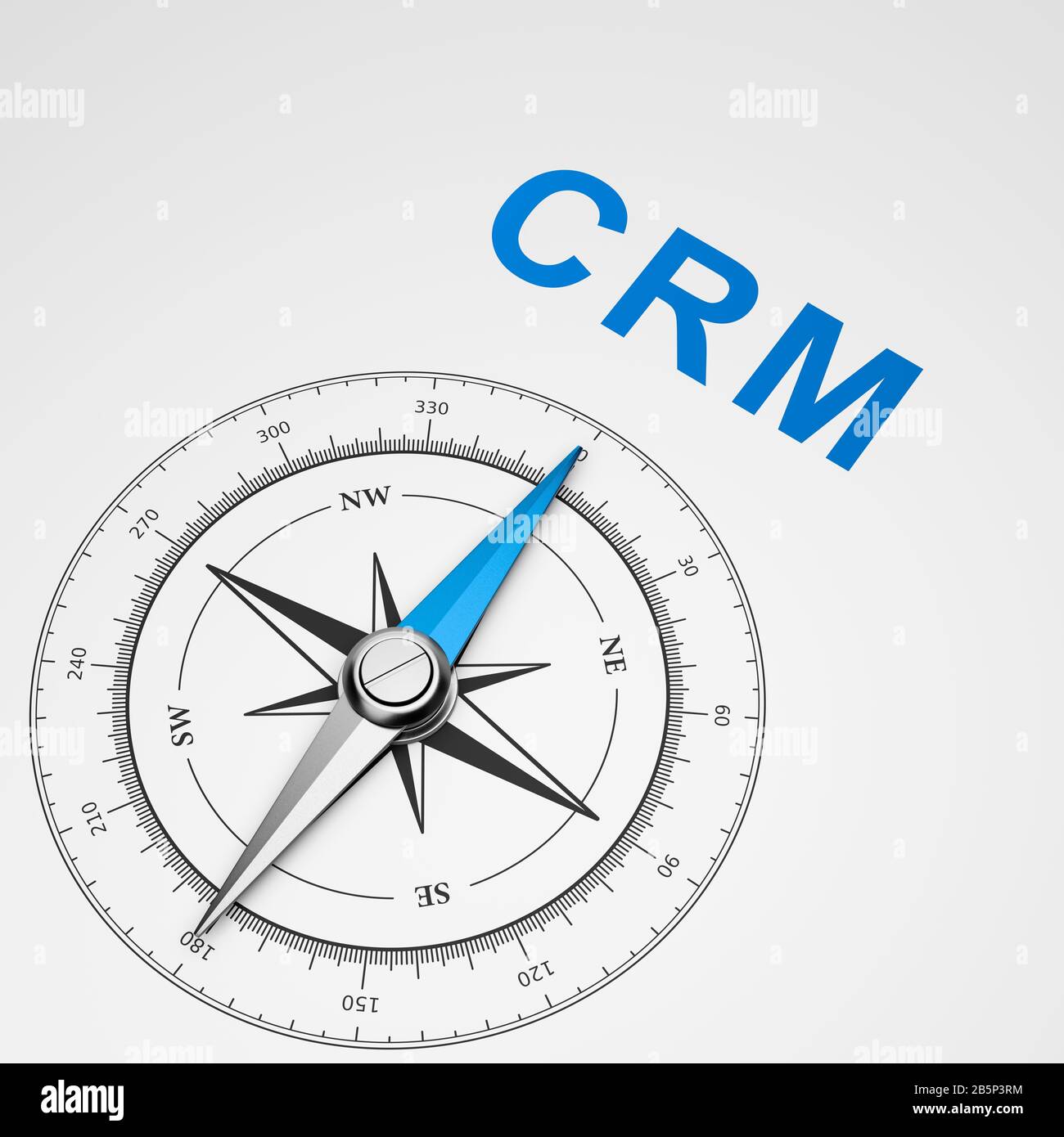 Compass on White Background, CRM Concept Stock Photo - Alamy