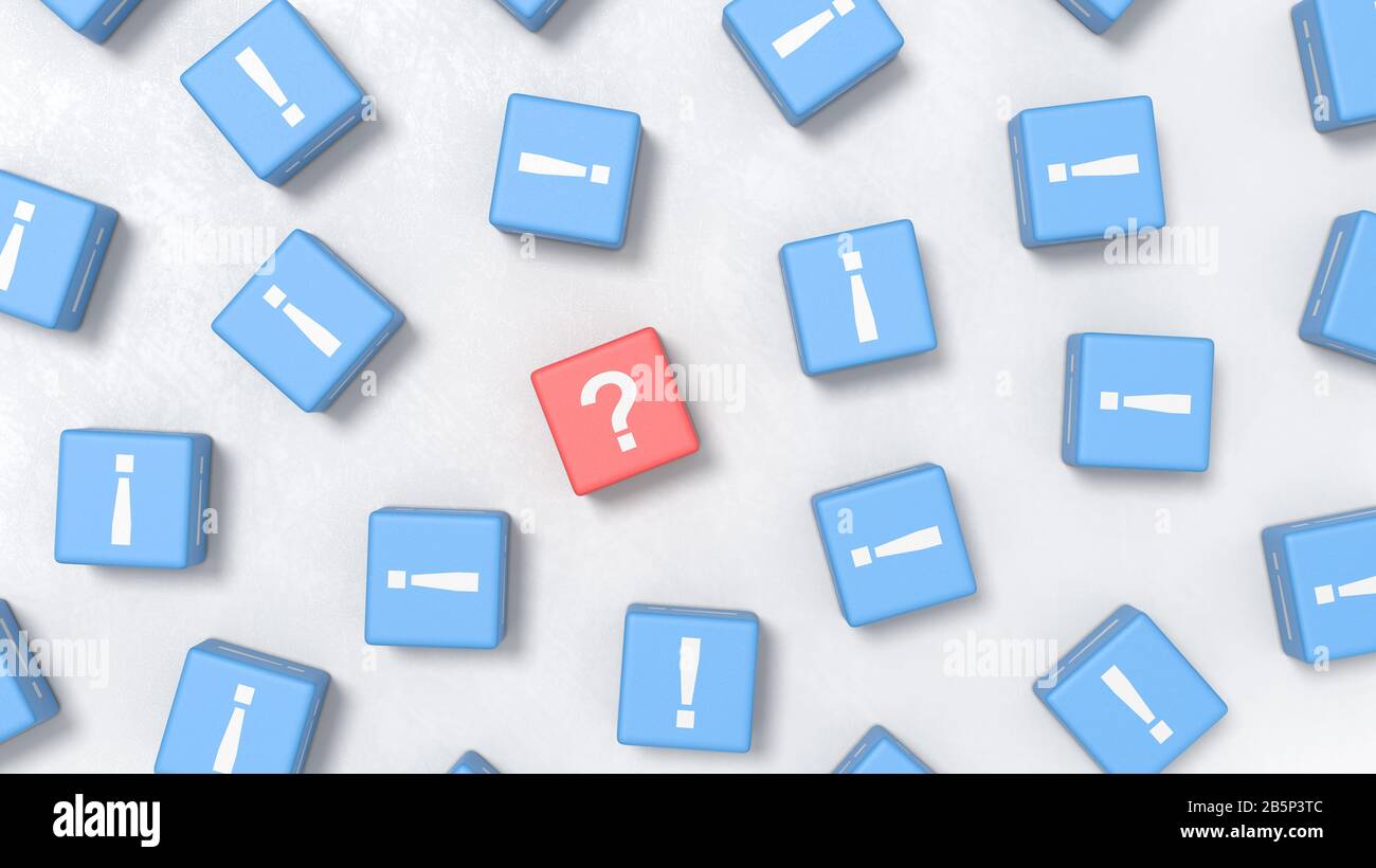 One Question and Many Answers Illustration Concepts Stock Photo - Alamy