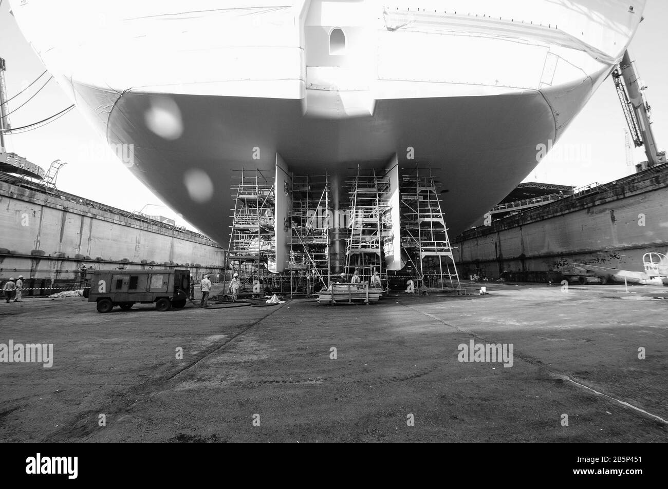 The Diamond Princess in dry dock, Sembawang Shipyard Stock Photo - Alamy