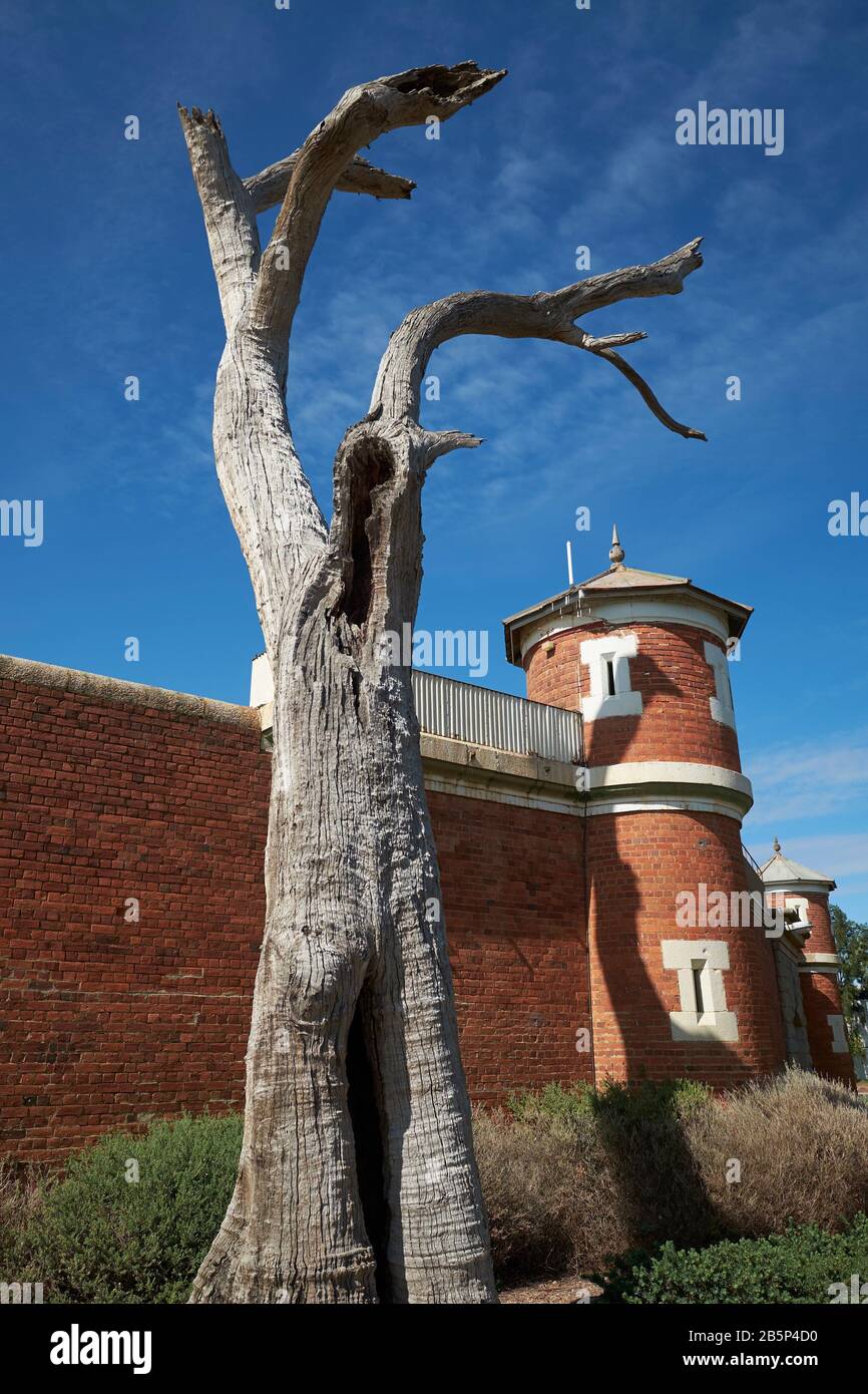 Watchtower at the main entrance to the Ulumbarra Theater, formerly the ...