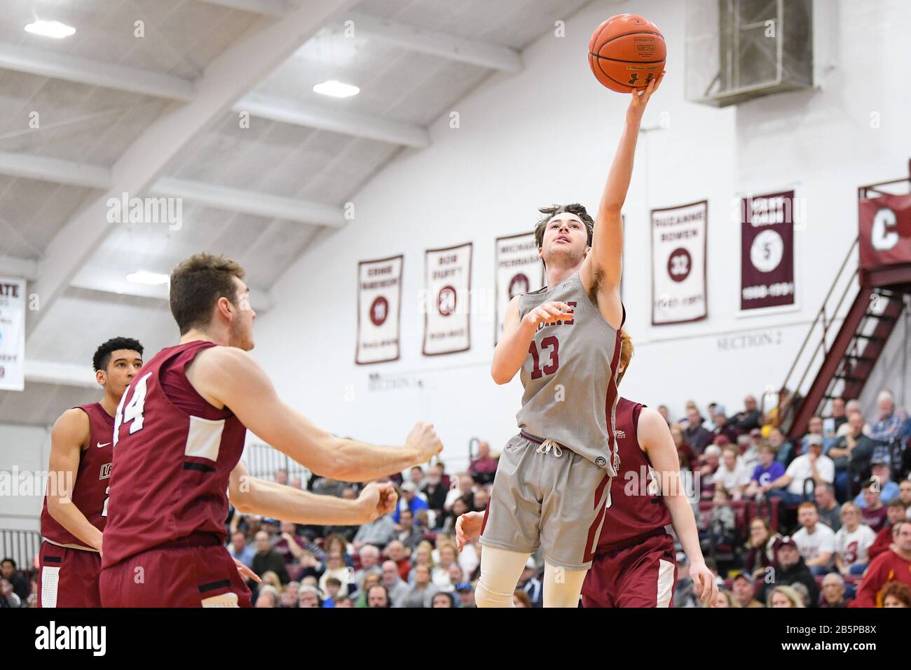 Hamilton, New York, USA. 8th Mar, 2020. Colgate Raiders guard Jack ...