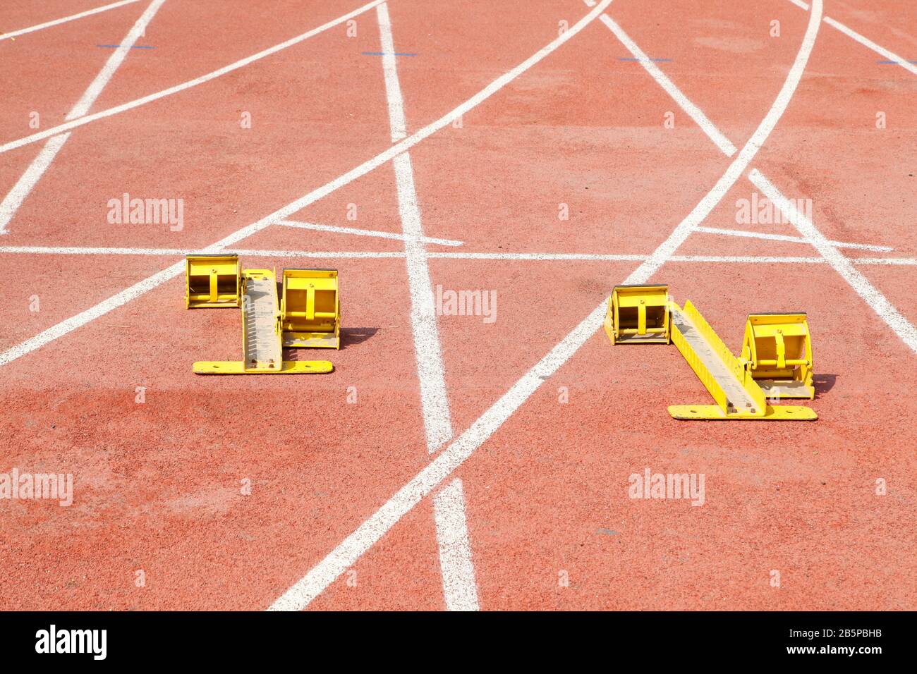 Motion sport athletics running track starting block competition ...