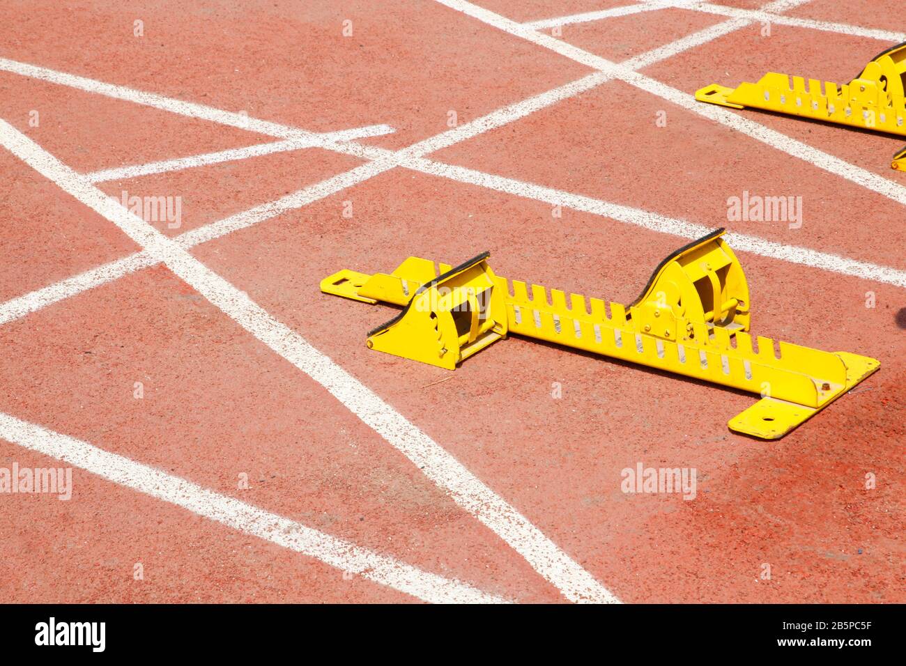 Athletic start block on hi-res stock photography and images - Alamy