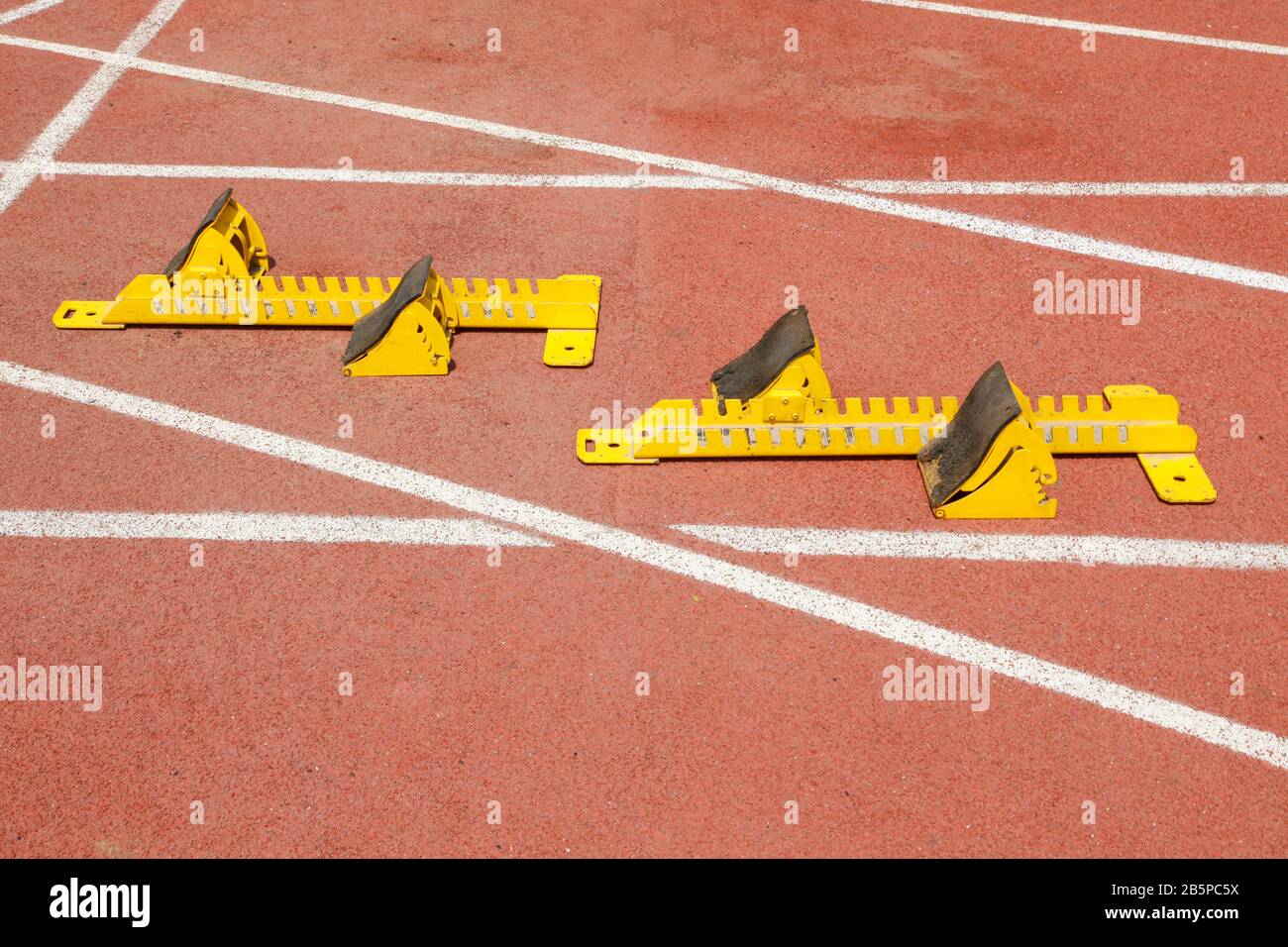 Motion sport athletics running track starting block competition ...