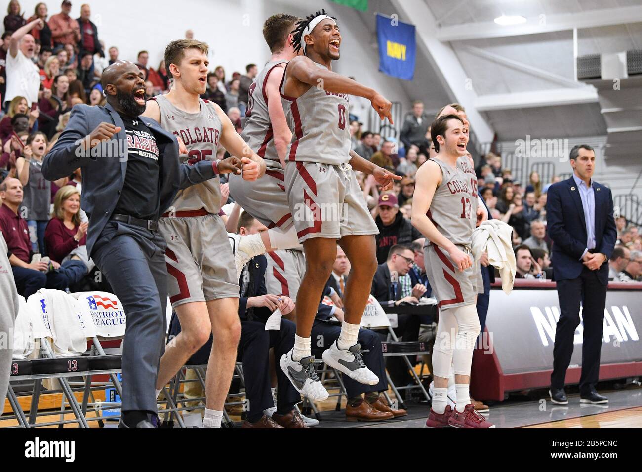 Hamilton, New York, USA. 8th Mar, 2020. Colgate Raiders guard Nelly ...