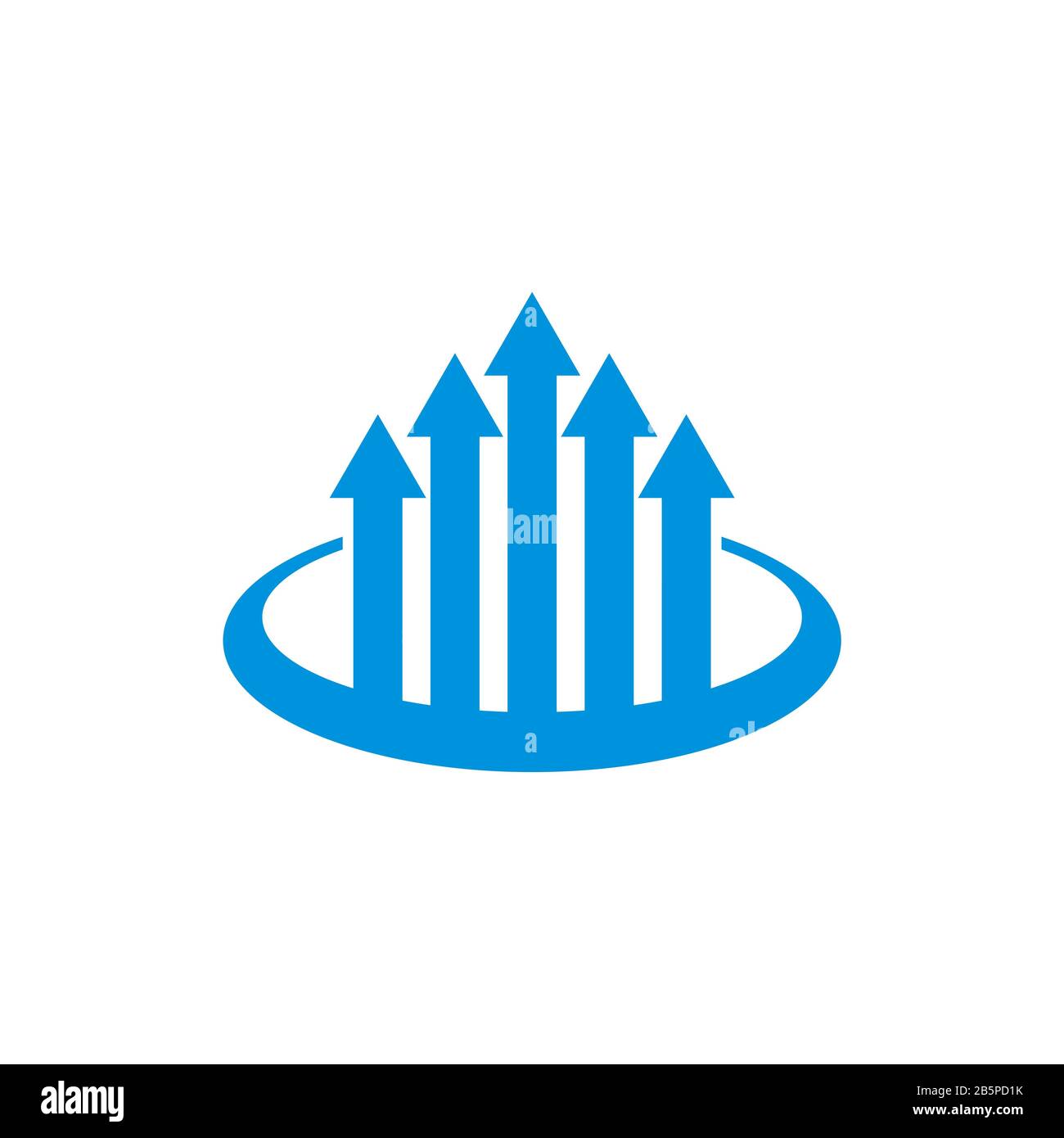 Blue Up Arrow Vector Logo Template Illustration Design. Vector EPS 10 ...