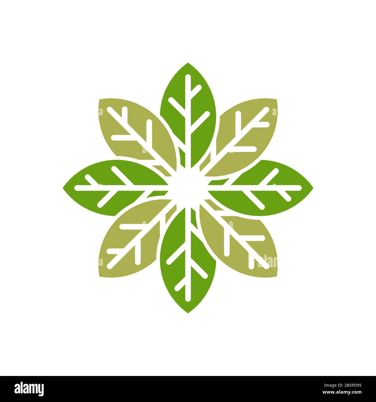 Circle Green Leaf Logo Template Illustration Design. Vector EPS 10 ...
