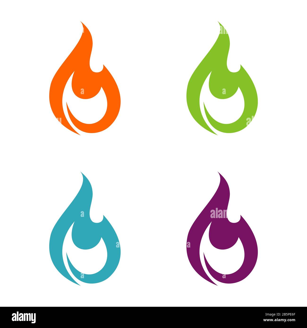 Set Fire Flammable Logo Template Illustration Design. Vector EPS 10 ...