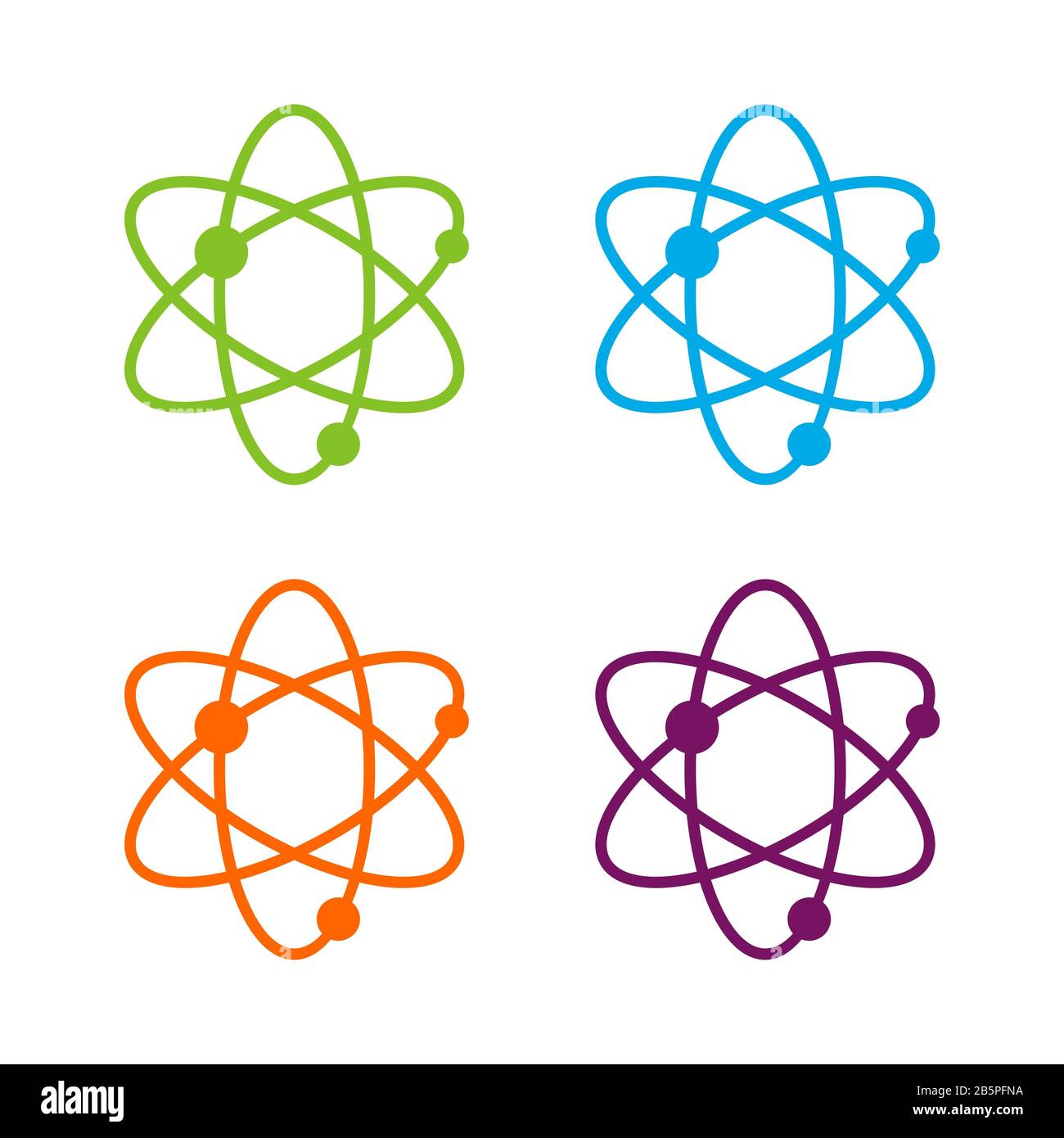 Set Colorful Science Chemistry Logo Template Illustration Design ...