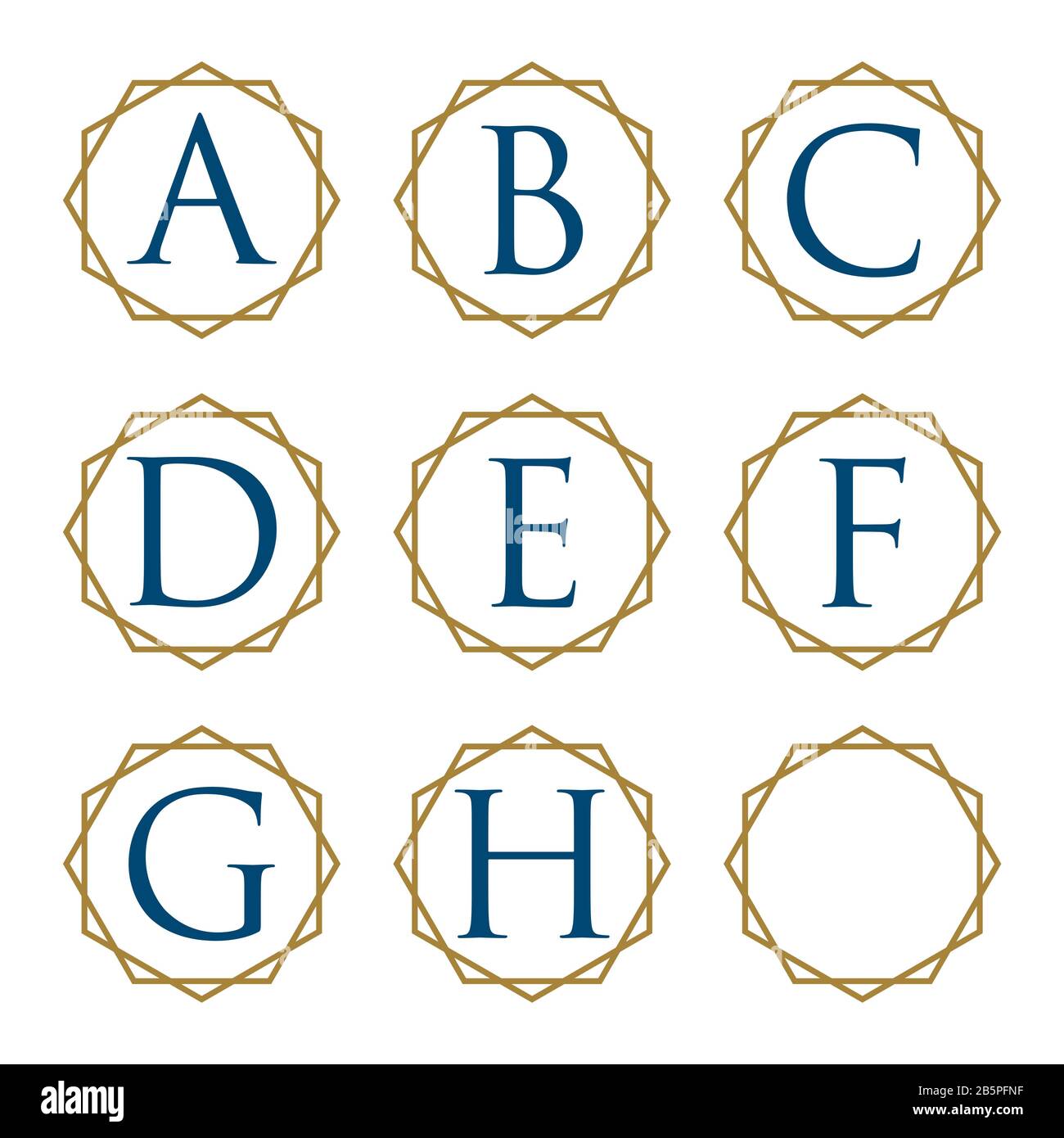 Alphabet or Letter with Ornamental Ring Illustration Design. Vector EPS ...