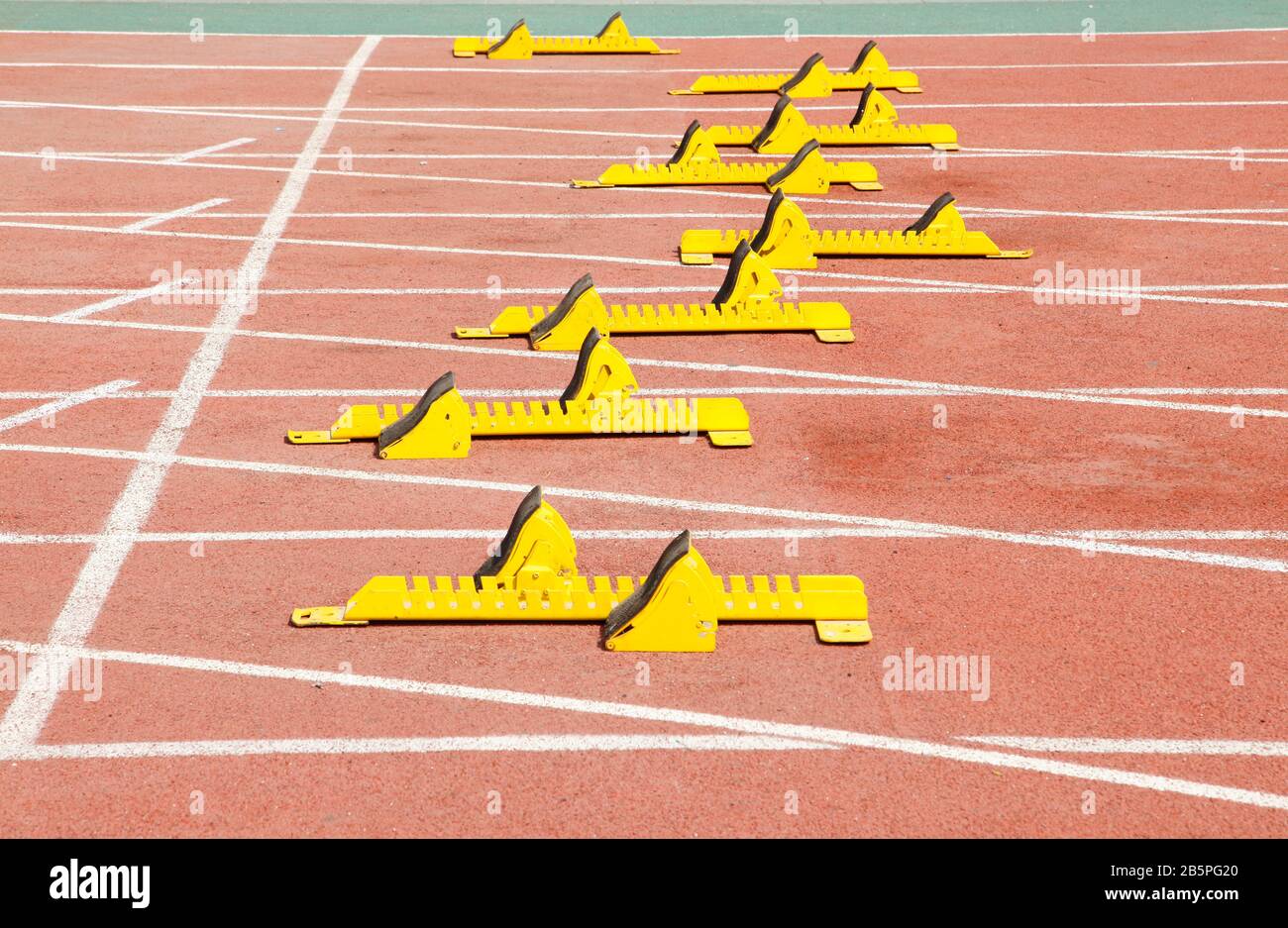 Motion sport athletics running track starting block competition ...