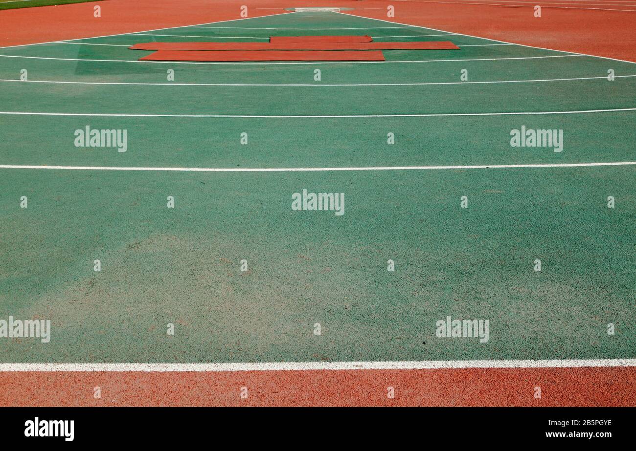 The shot put site Stock Photo - Alamy