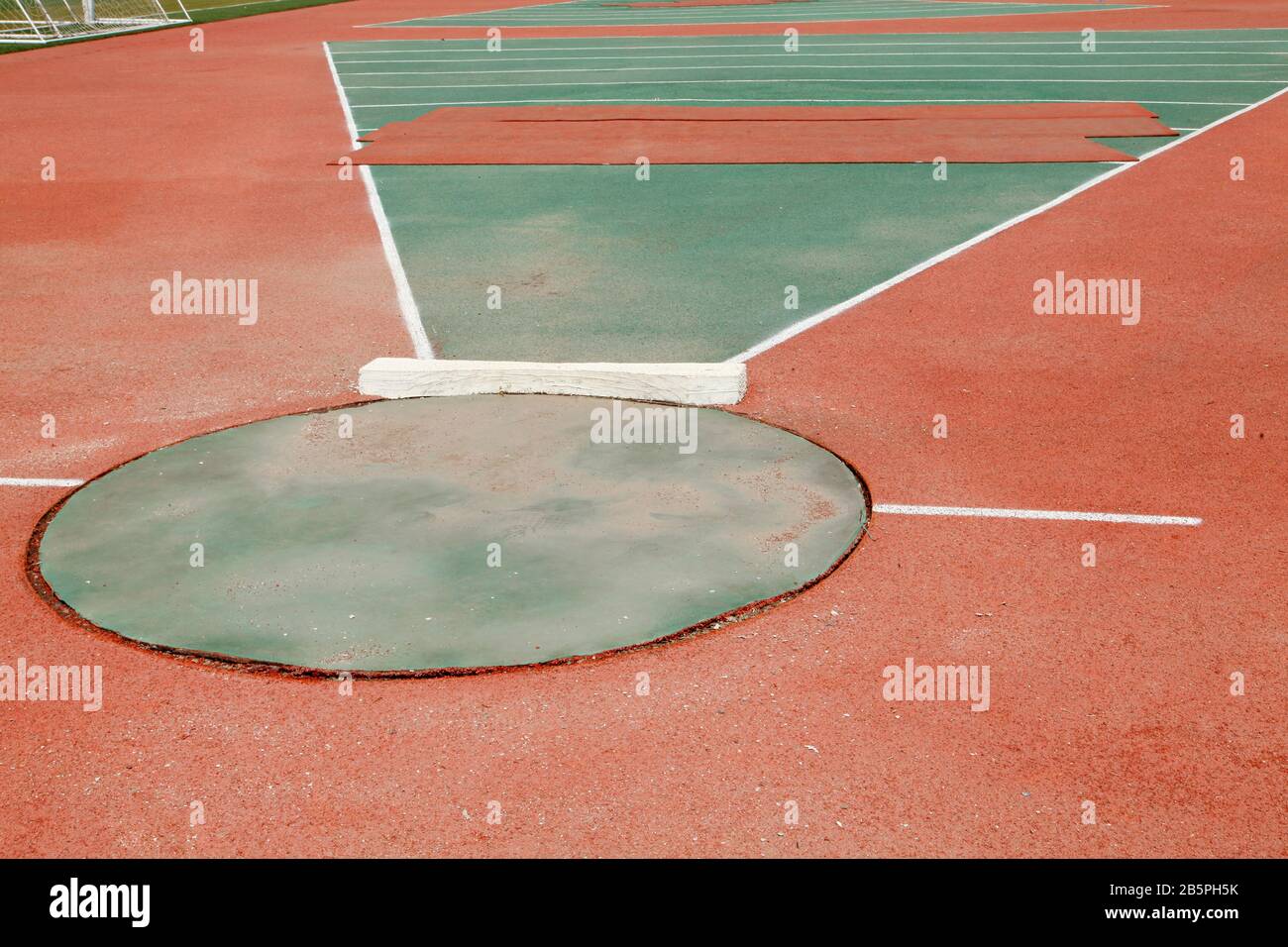 The shot put site Stock Photo - Alamy