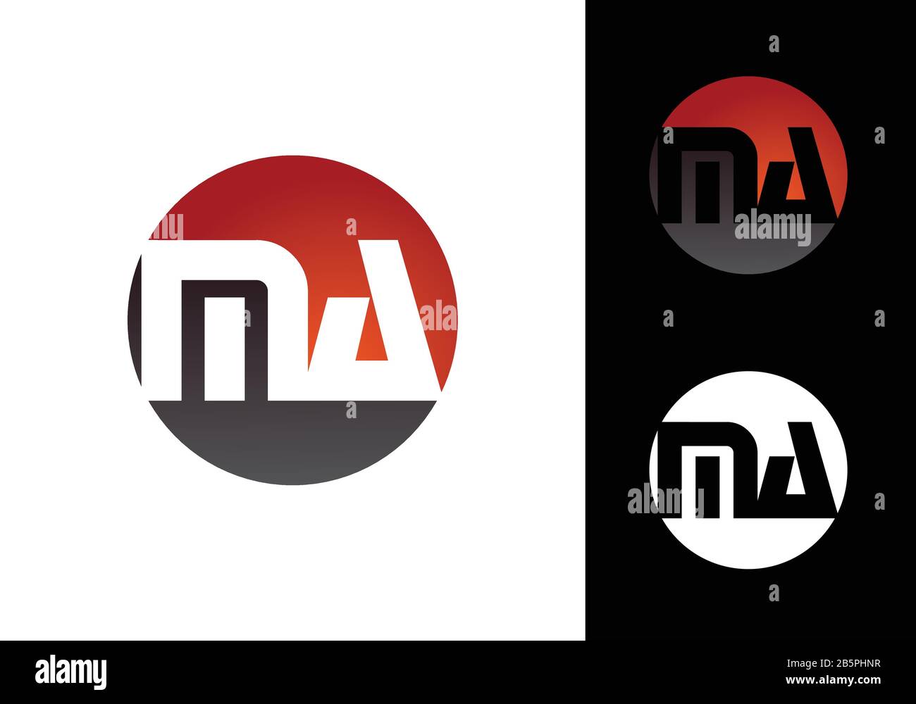 M A MA Initial Letter Logo design vector template, Graphic Alphabet ...