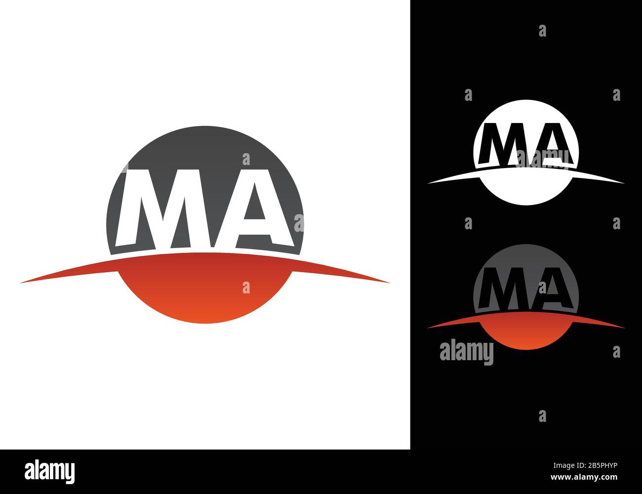 M A MA Initial Letter Logo design vector template, Graphic Alphabet ...