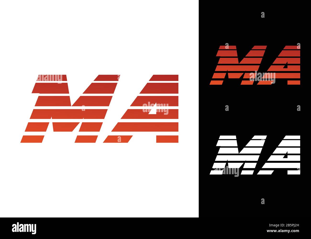 M A MA Initial Letter Logo design vector template, Graphic Alphabet ...