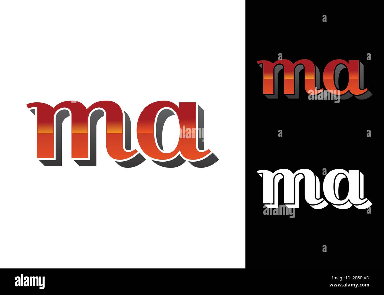 M A MA Initial Letter Logo design vector template, Graphic Alphabet ...