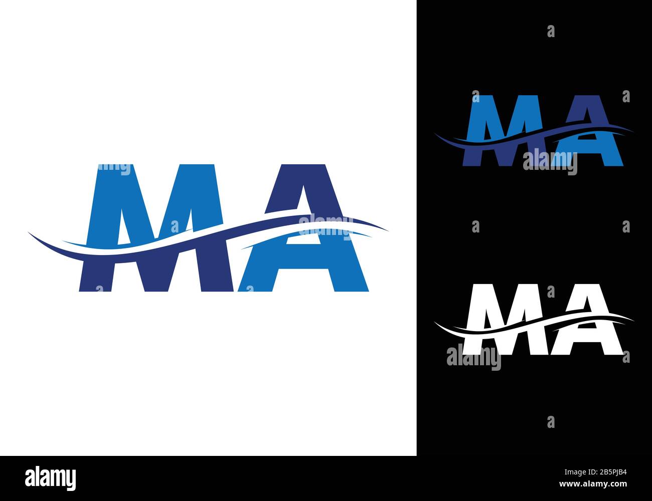 M A MA Initial Letter Logo design vector template, Graphic Alphabet ...