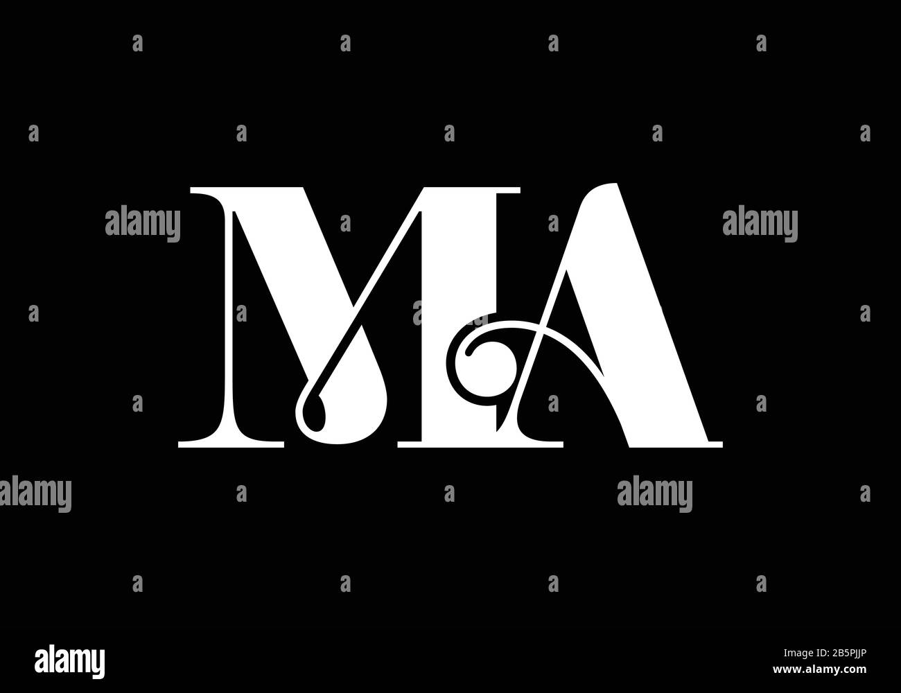 M A MA Initial Letter Logo design vector template, Graphic Alphabet ...