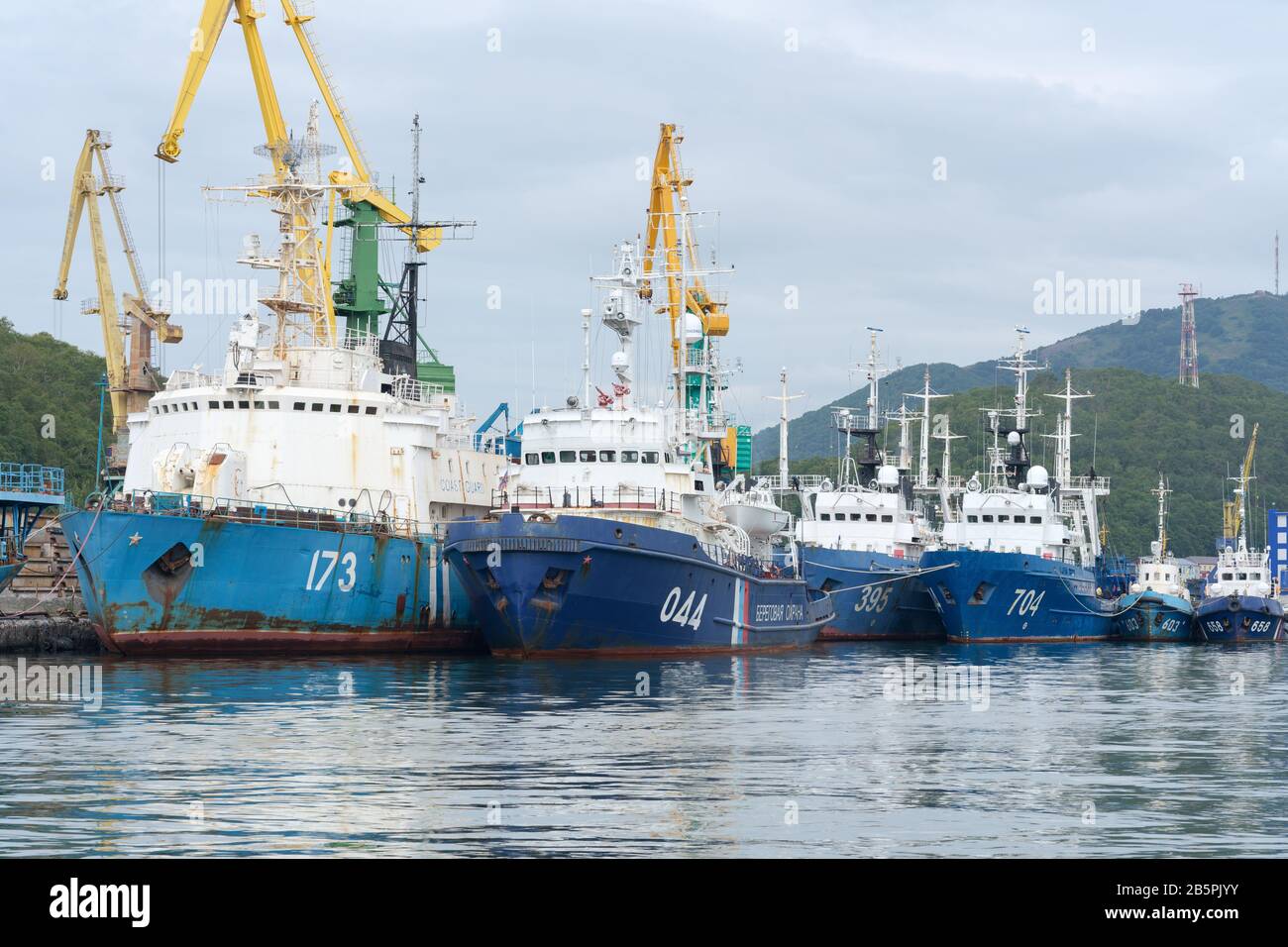 Group of warships Coast Guard of Border Guard Service of Russian FSB ...