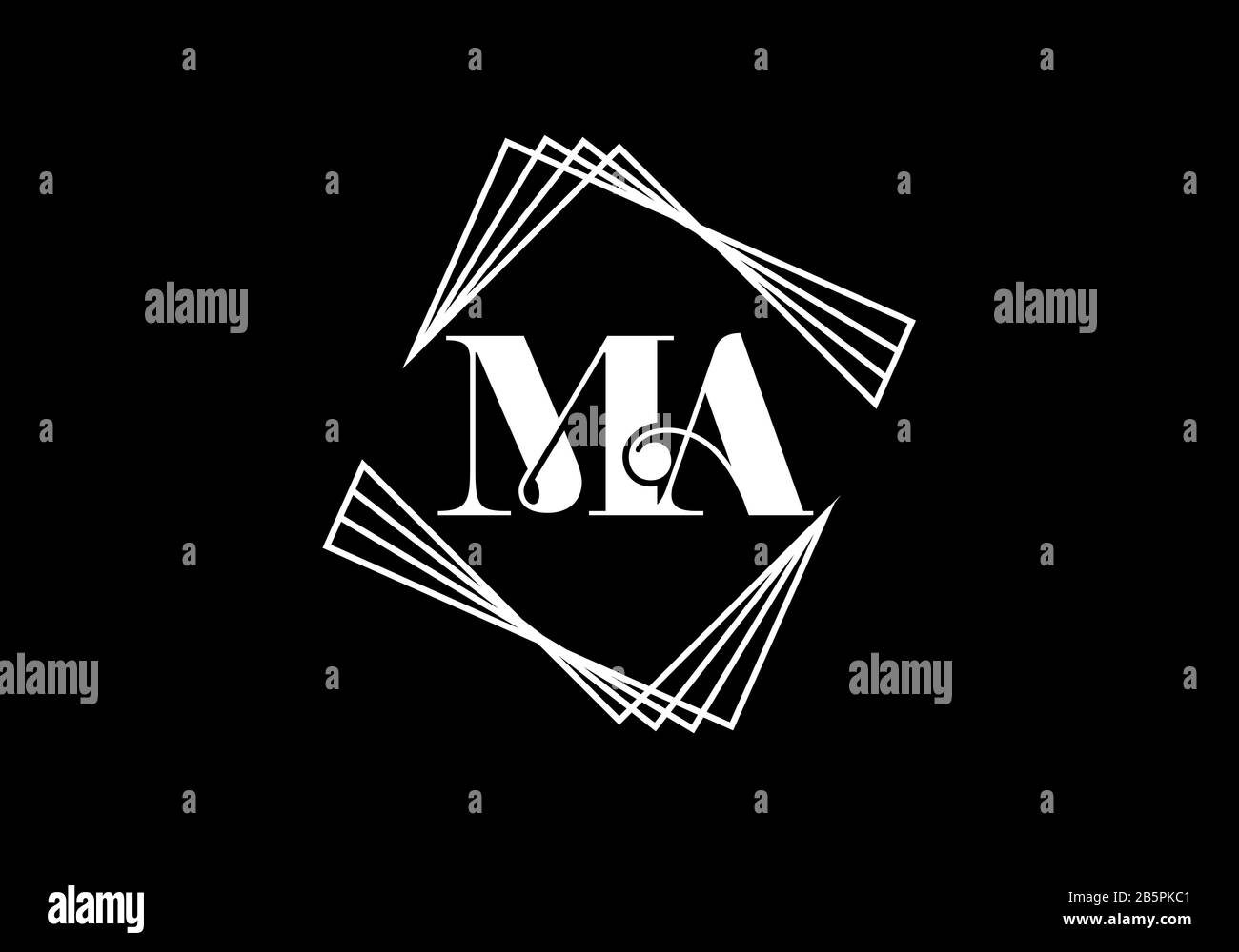 M A MA Initial Letter Logo design vector template, Graphic Alphabet ...