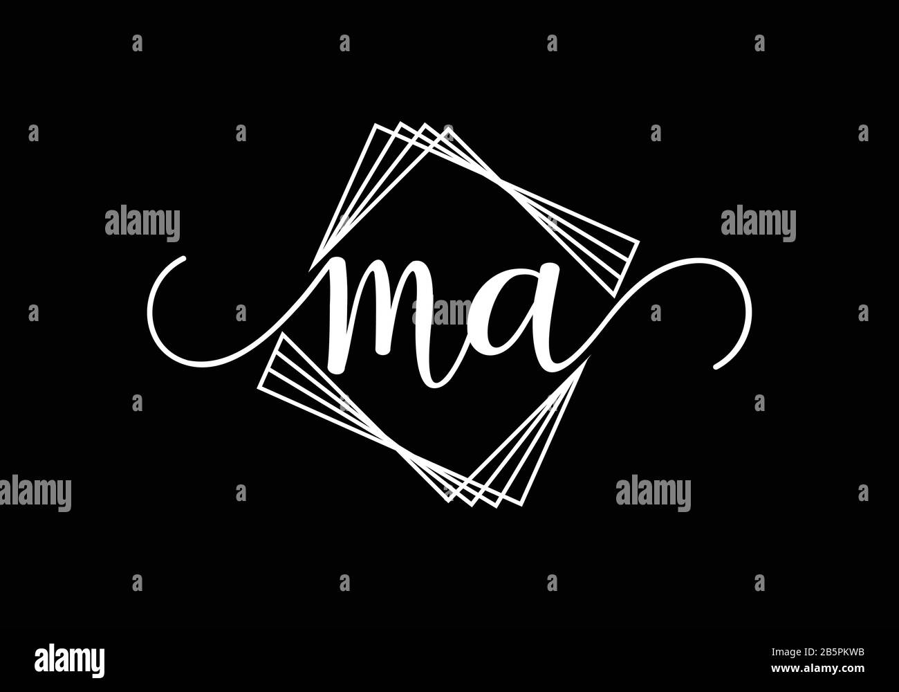 M A MA Initial Letter Logo design vector template, Graphic Alphabet ...