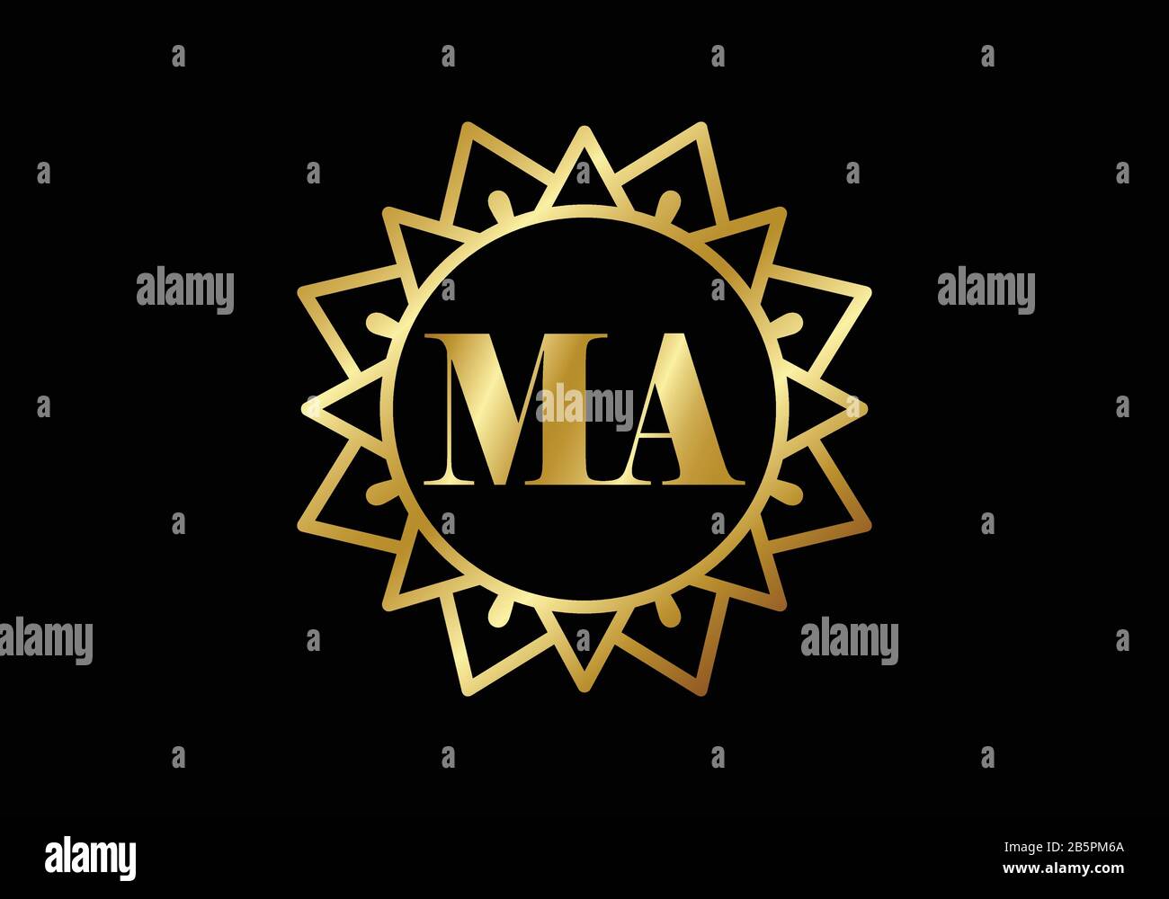 M A MA Initial Letter Logo design vector template, Graphic Alphabet ...