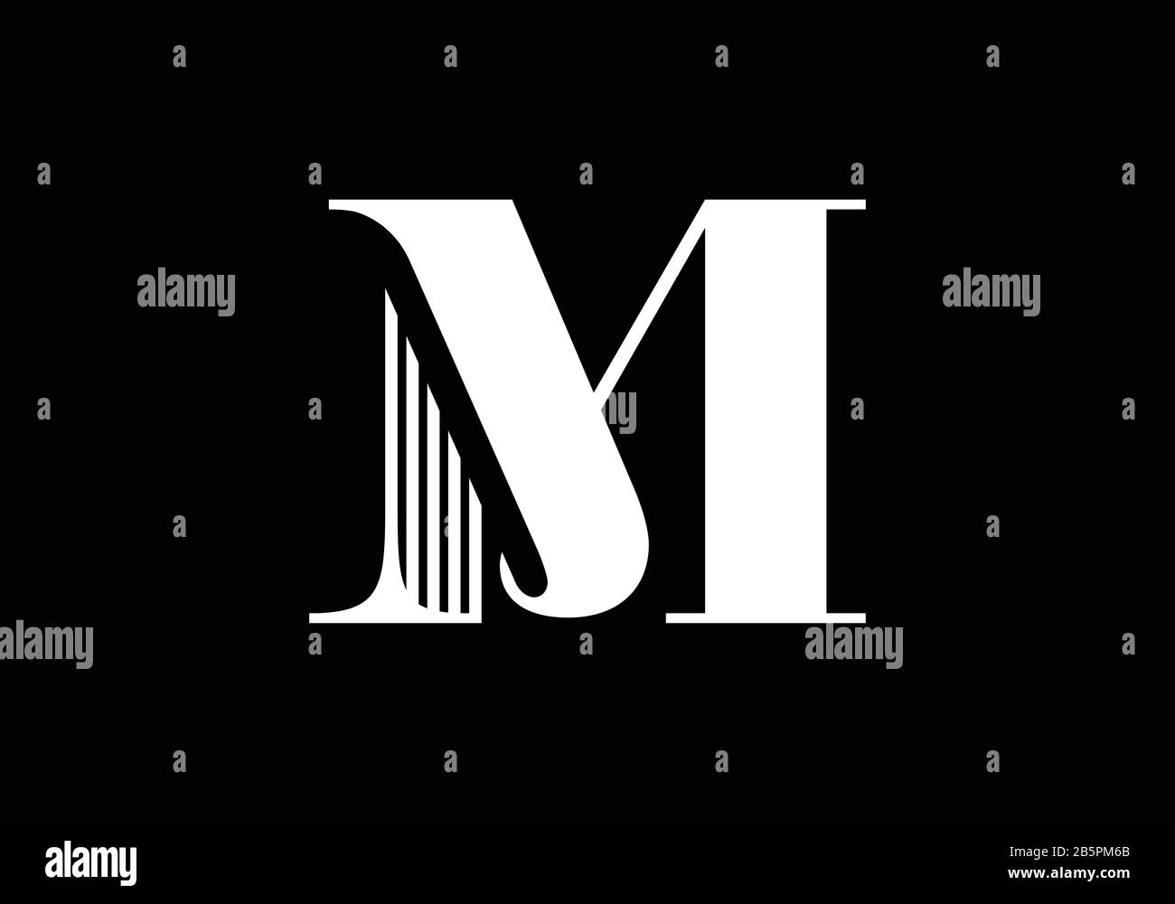 Initial M Letter Logo Design Vector Template Graphic Alphabet Symbol