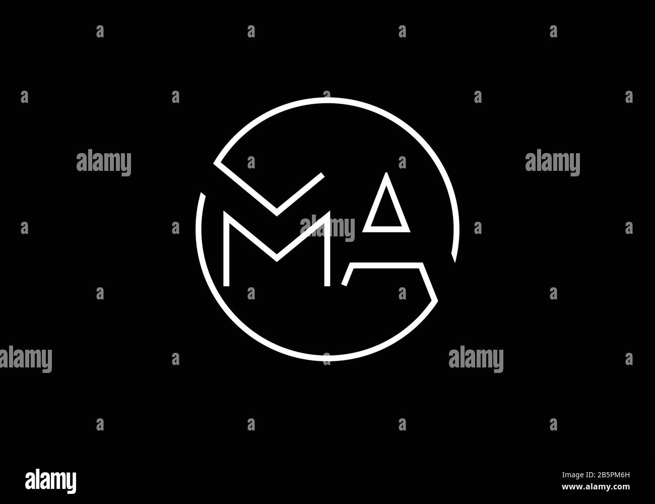 M A MA Initial Letter Logo design vector template, Graphic Alphabet ...