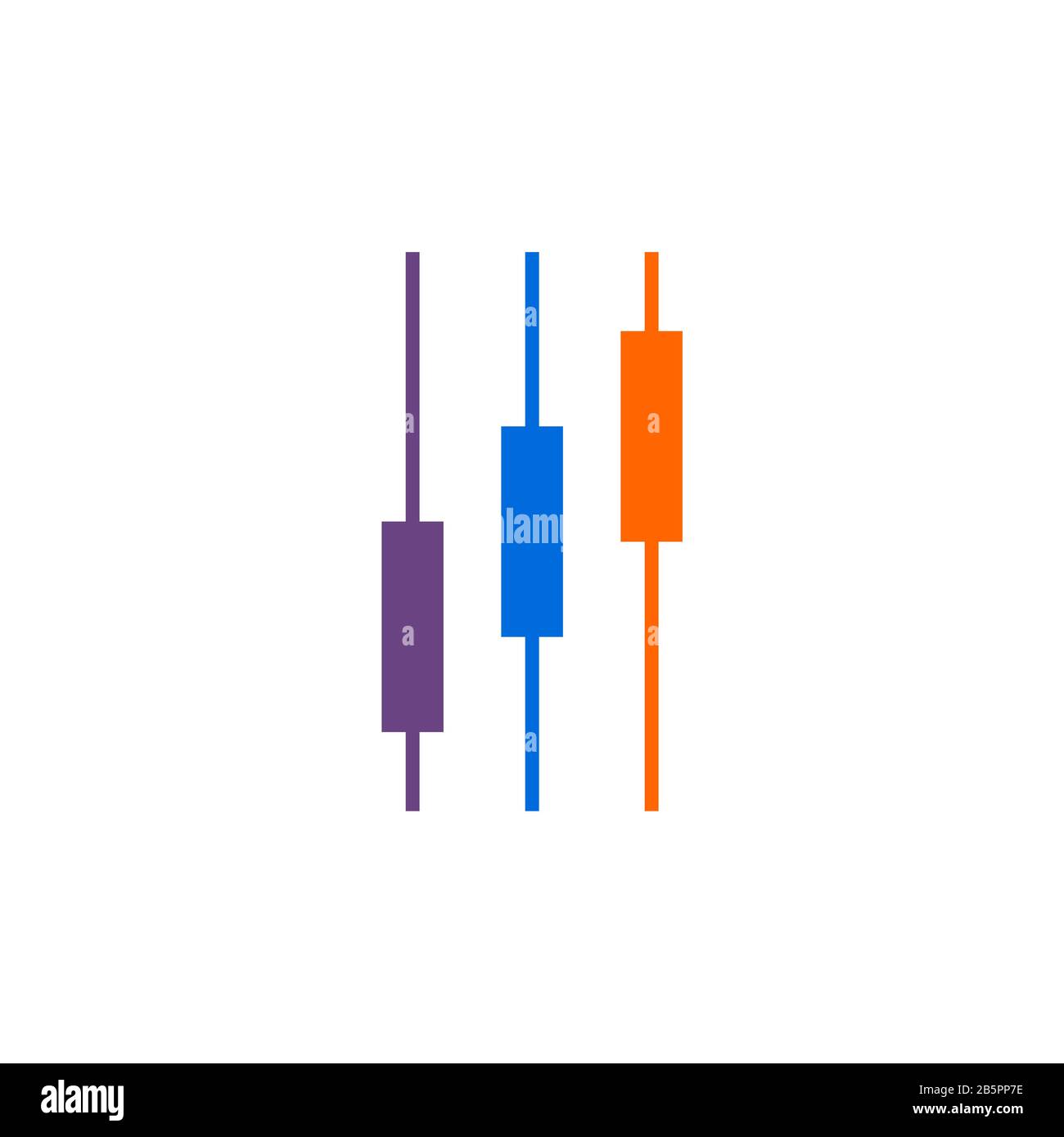 Colorful Candlestick vector Logo Template Illustration Design. Vector ...