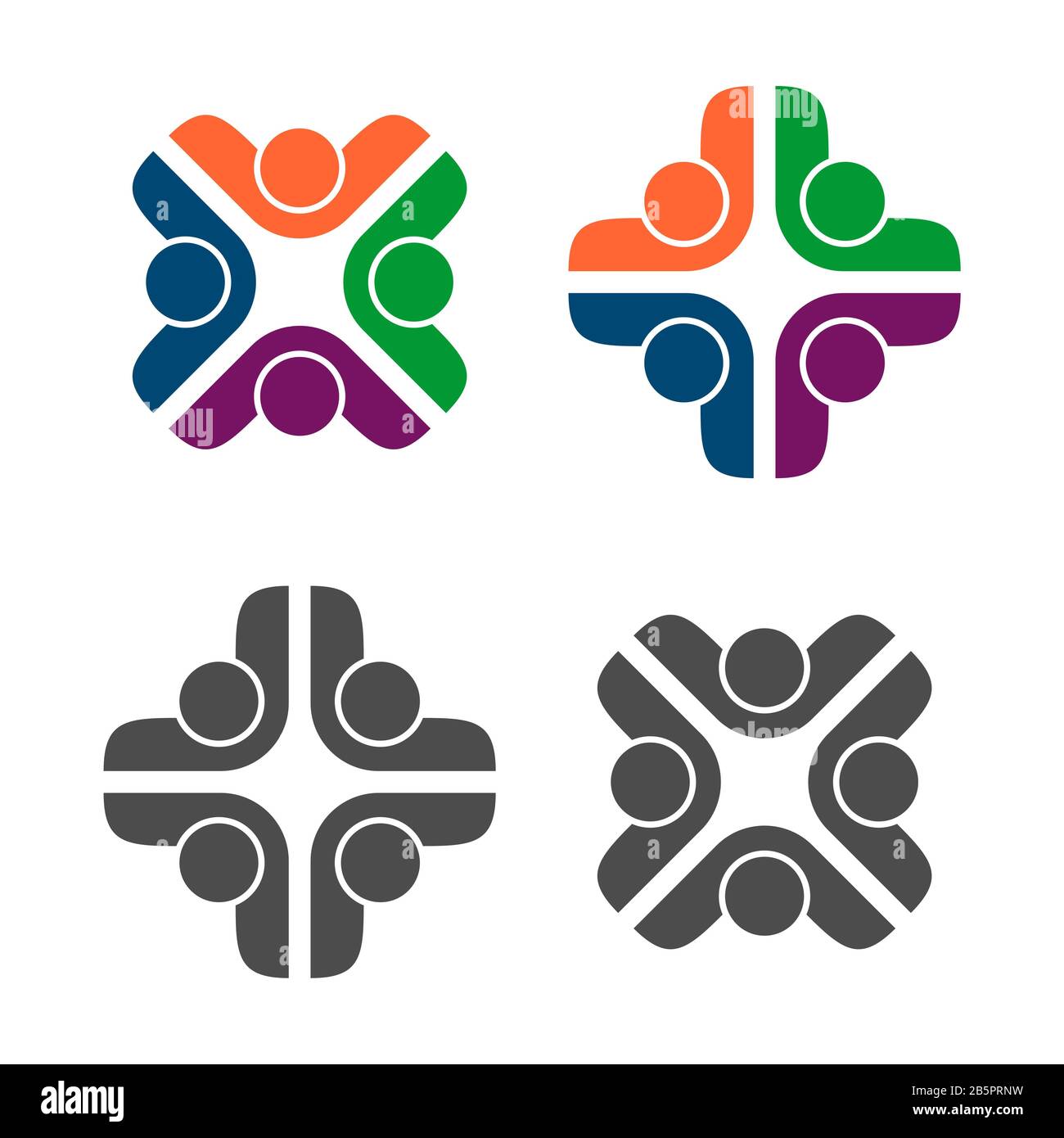 Team Work Cross Logo Template Illustration Design. Vector EPS 10 Stock ...