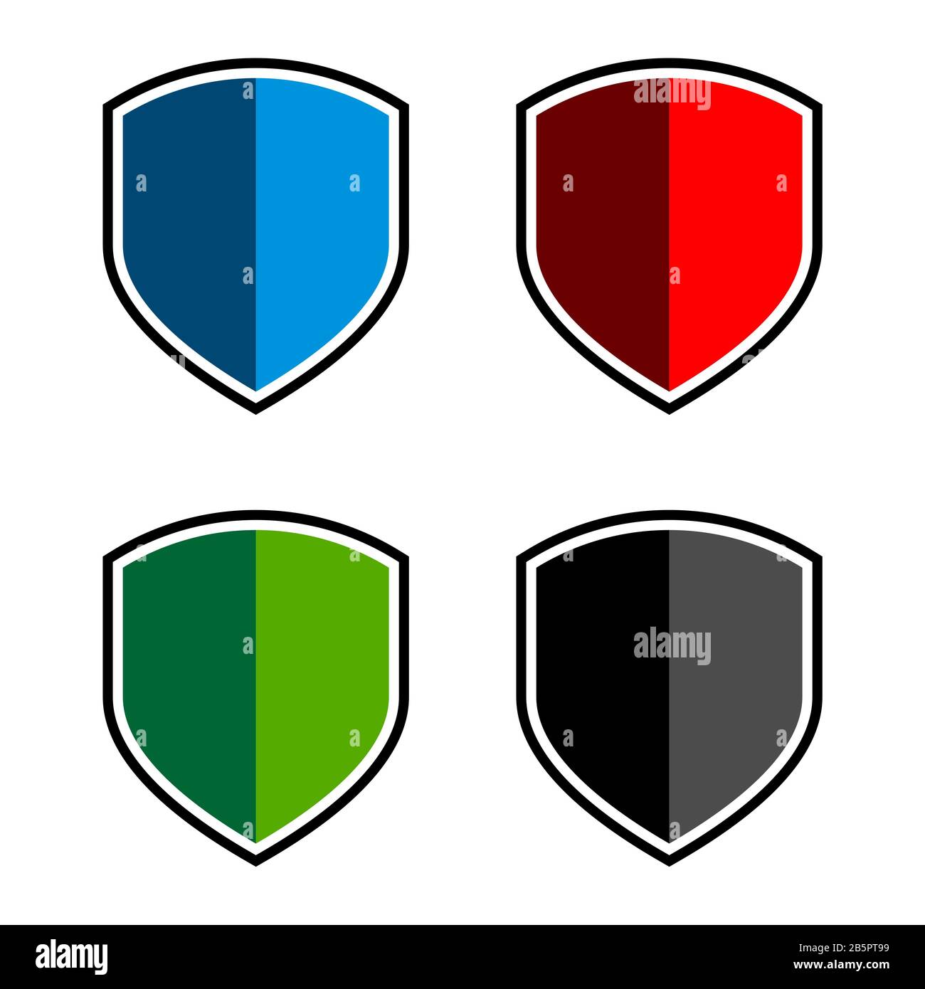Set Colorful Shield Logo Template Illustration Design. Vector EPS 10 ...