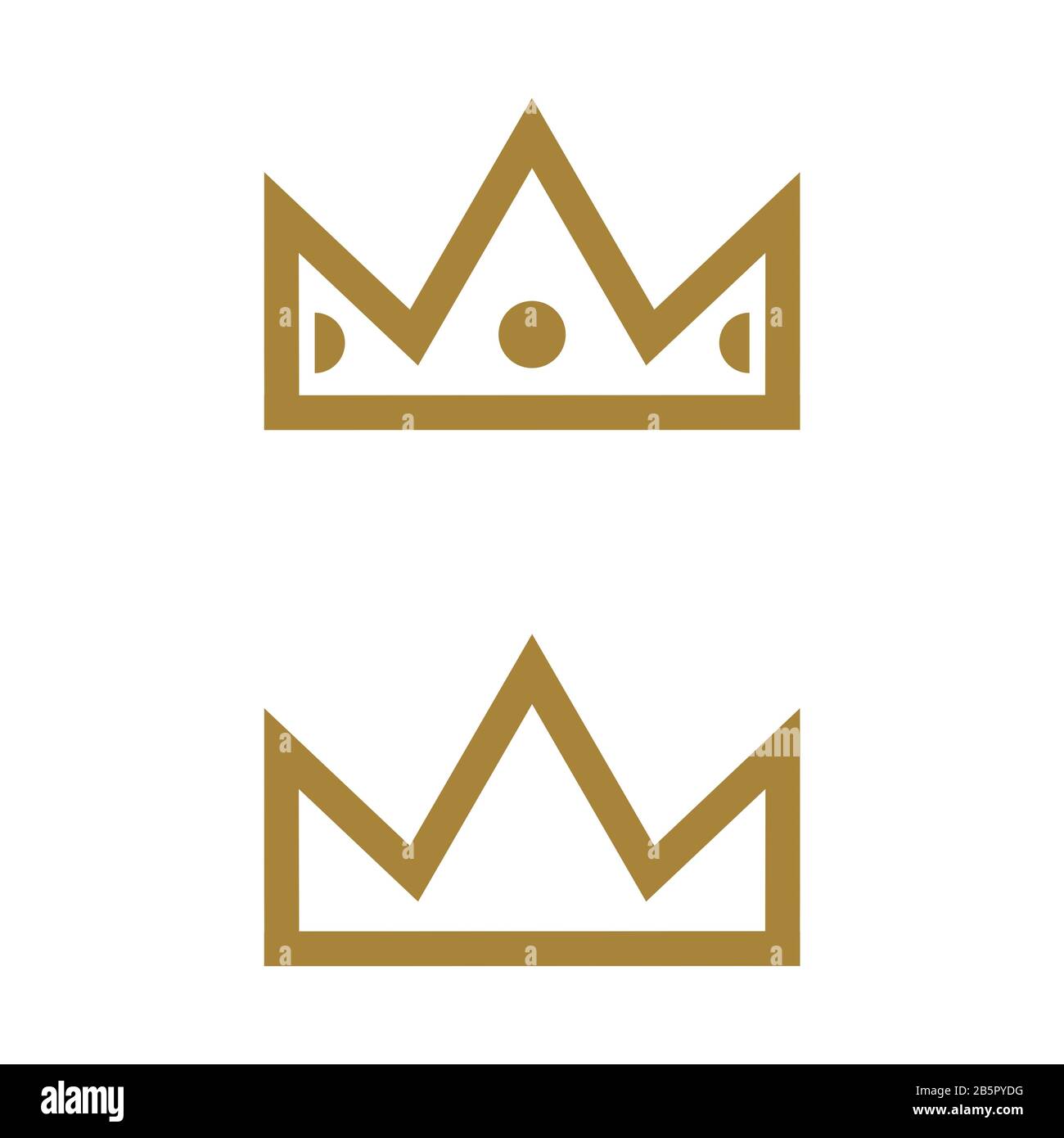 Simple Crown Line Logo Template Illustration Design. Vector EPS 10 ...