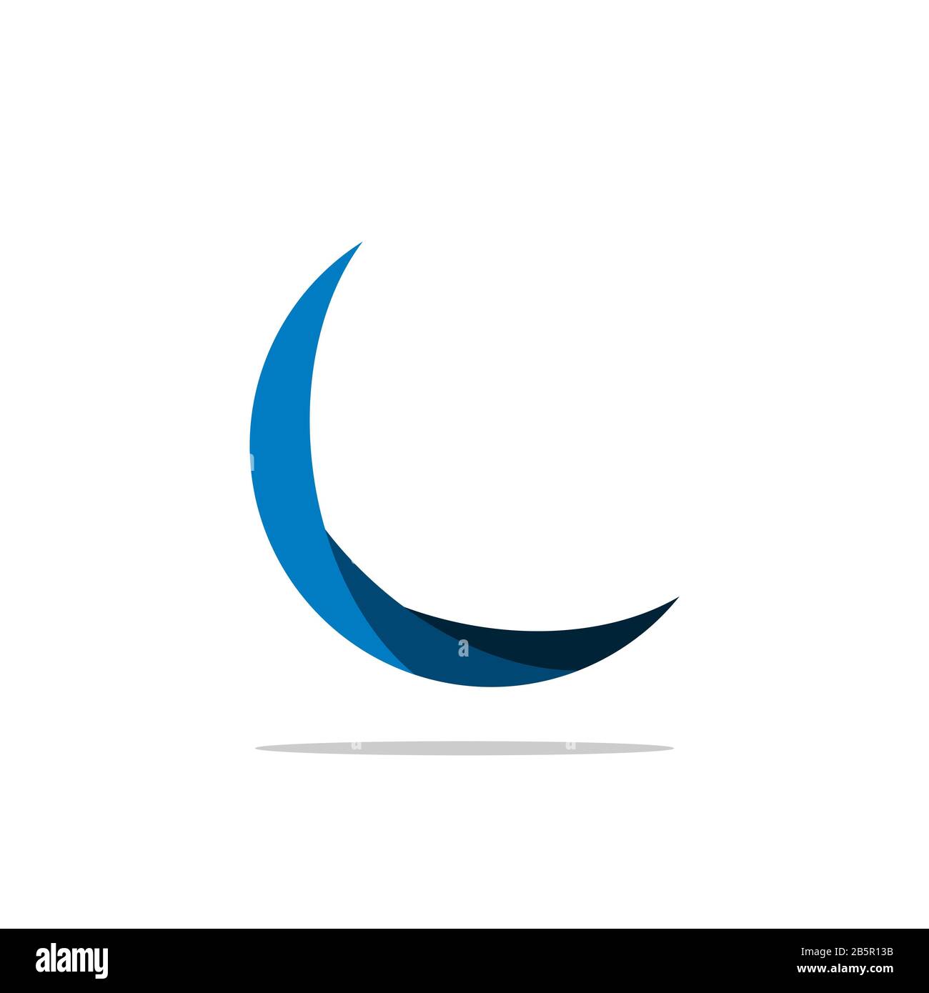 Abstract Blue Moon Logo Template Illustration Design. Vector EPS 10 ...