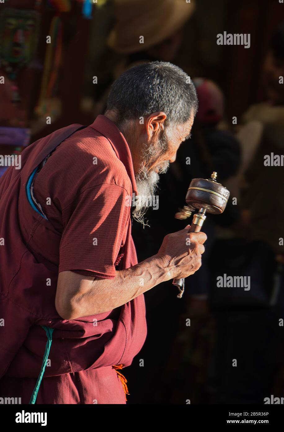 Lhasa pilgrim prayer wheel hi-res stock photography and images - Alamy