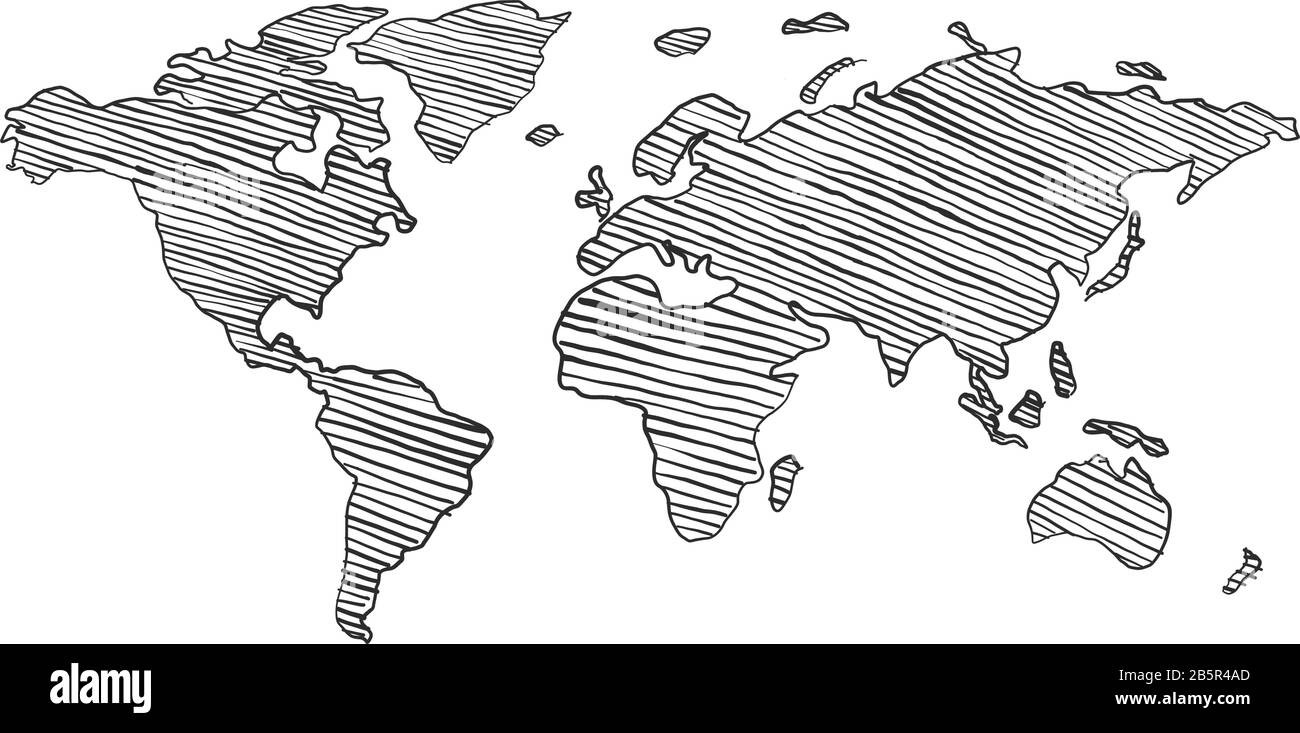 Scribble sketch of World map Stock Vector Image & Art - Alamy