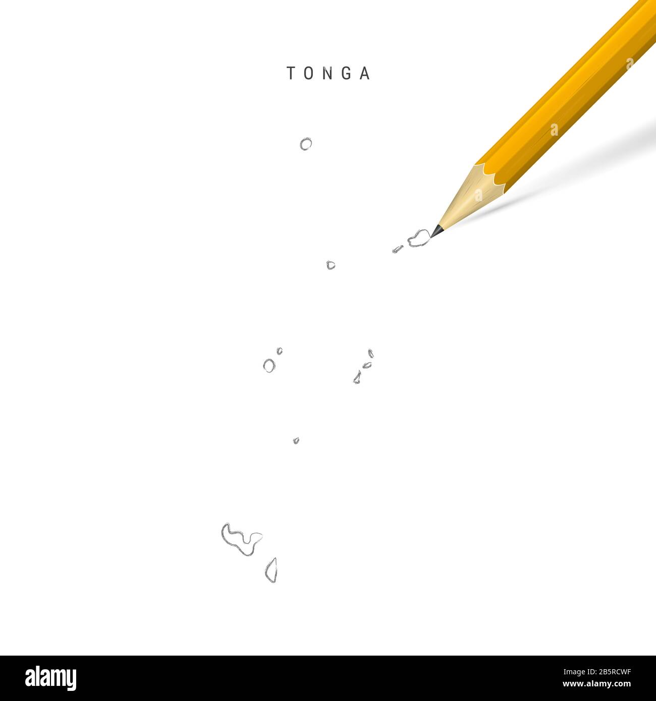 Tonga map black white hi-res stock photography and images - Alamy