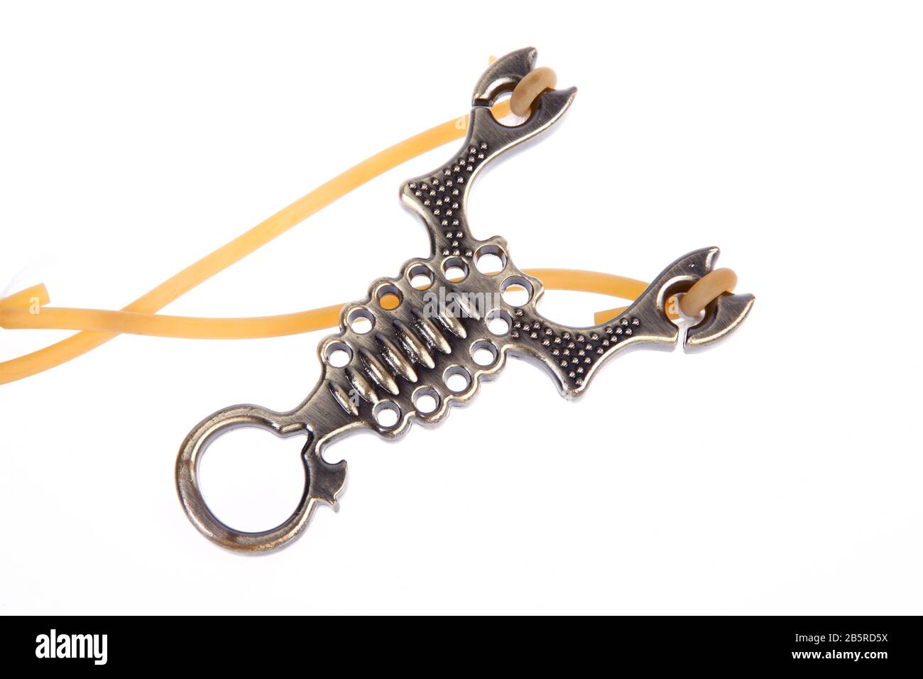 Slingshot close-up, white background Stock Photo - Alamy
